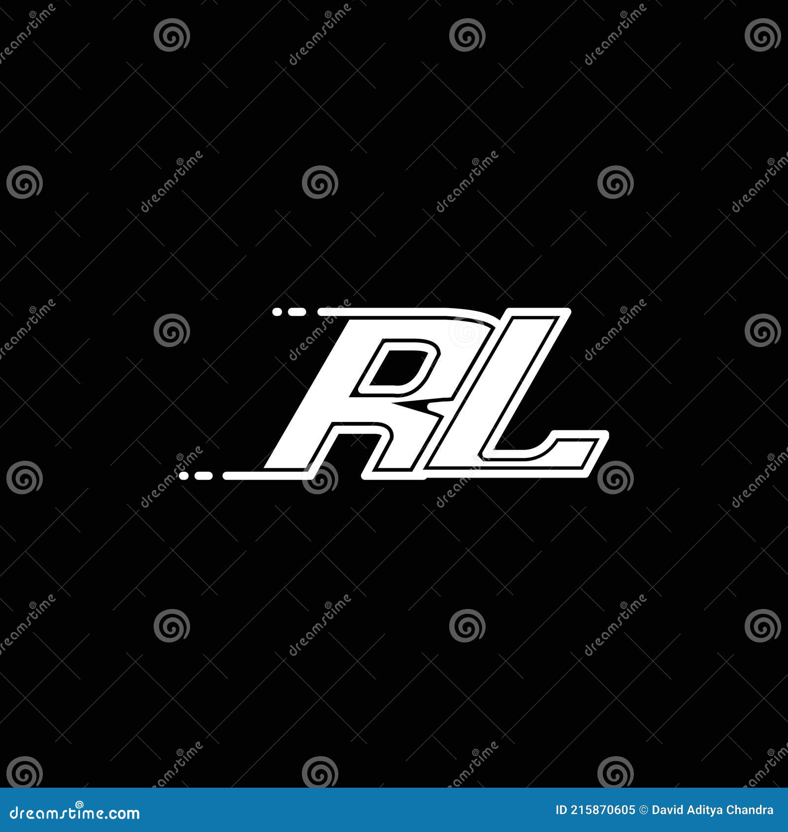 Initial RL Logo Design with Shape Style, Logo Business Branding Stock ...