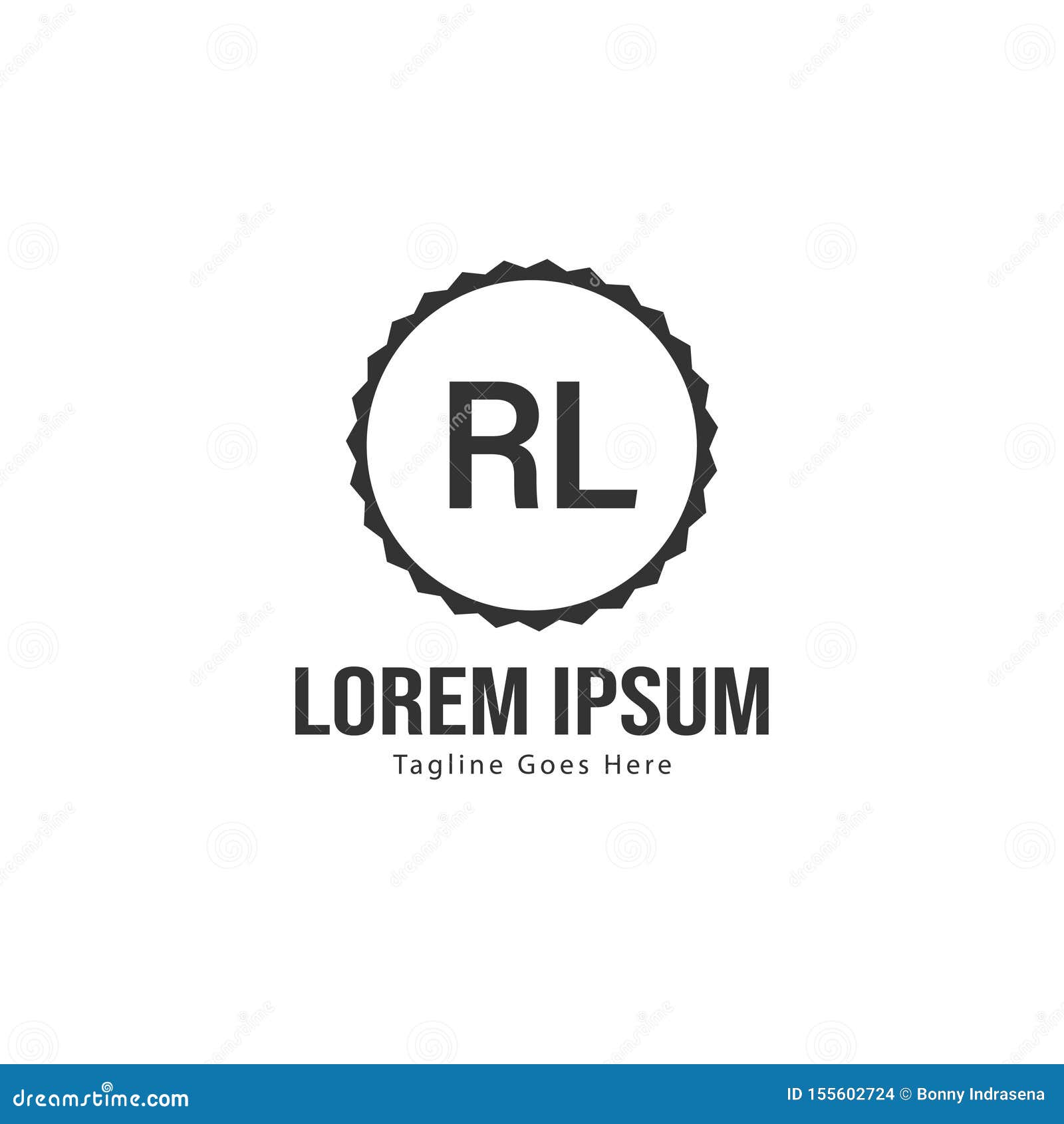 Initial RL Logo Template with Modern Frame. Minimalist RL Letter Logo ...