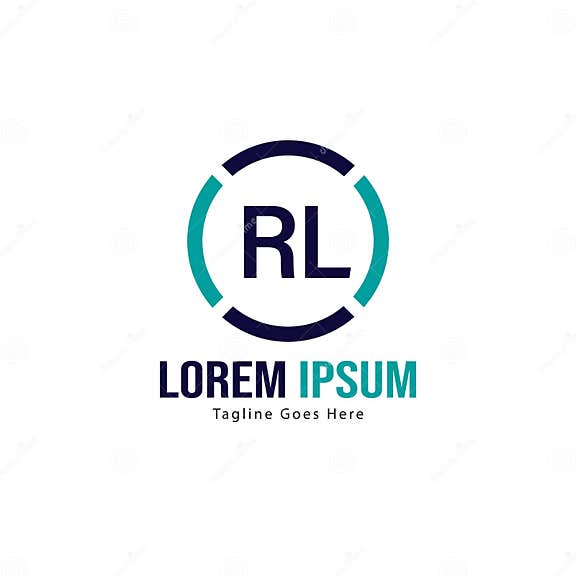 Initial RL Logo Template with Modern Frame. Minimalist RL Letter Logo ...