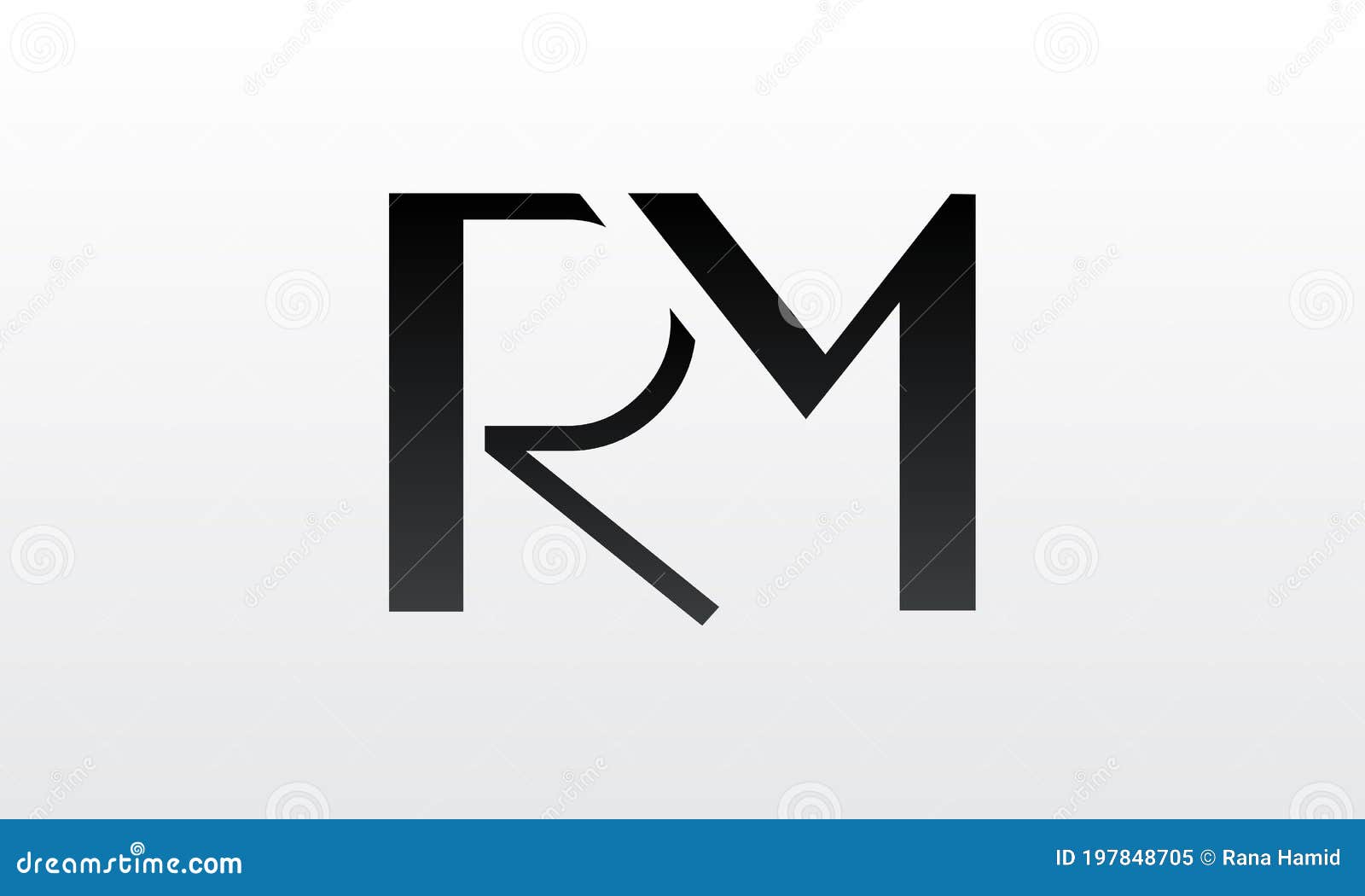 Initial Rm Letter Logo with Creative Modern Business Typography Vector ...