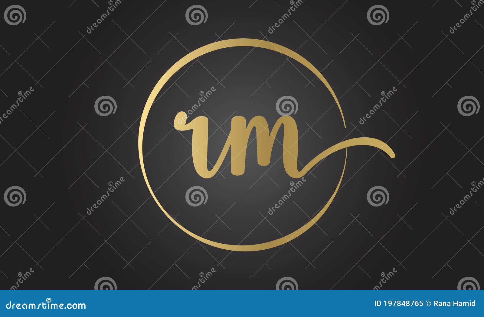 Initial Rm Letter Logo with Creative Modern Business Typography Vector ...