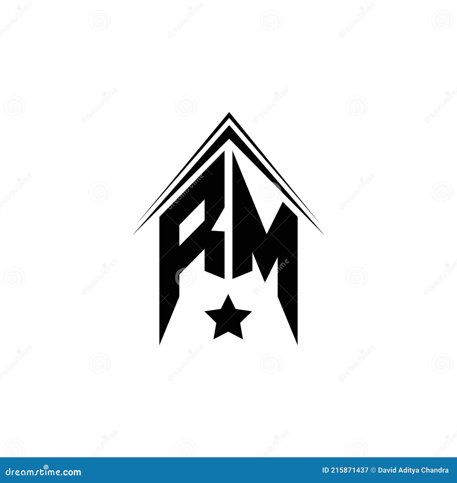 Initial RM Logo Design with Shape Style, Logo Business Branding Stock ...