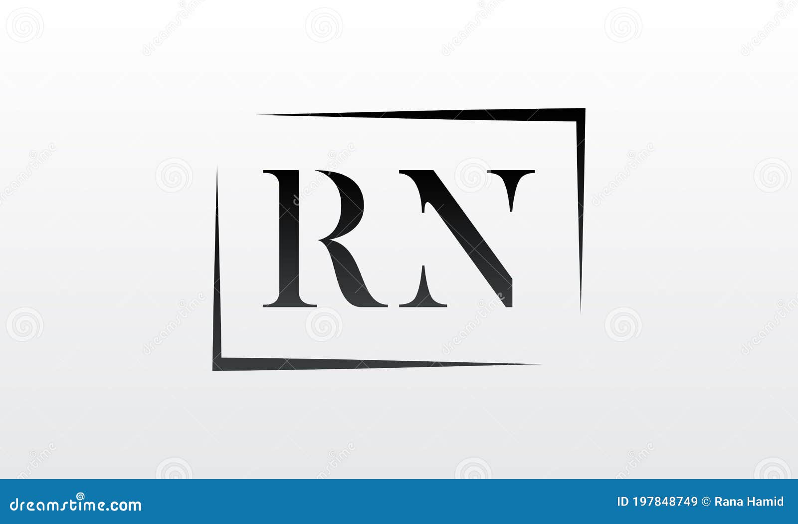 Initial Rn Letter Logo with Creative Modern Business Typography Vector ...