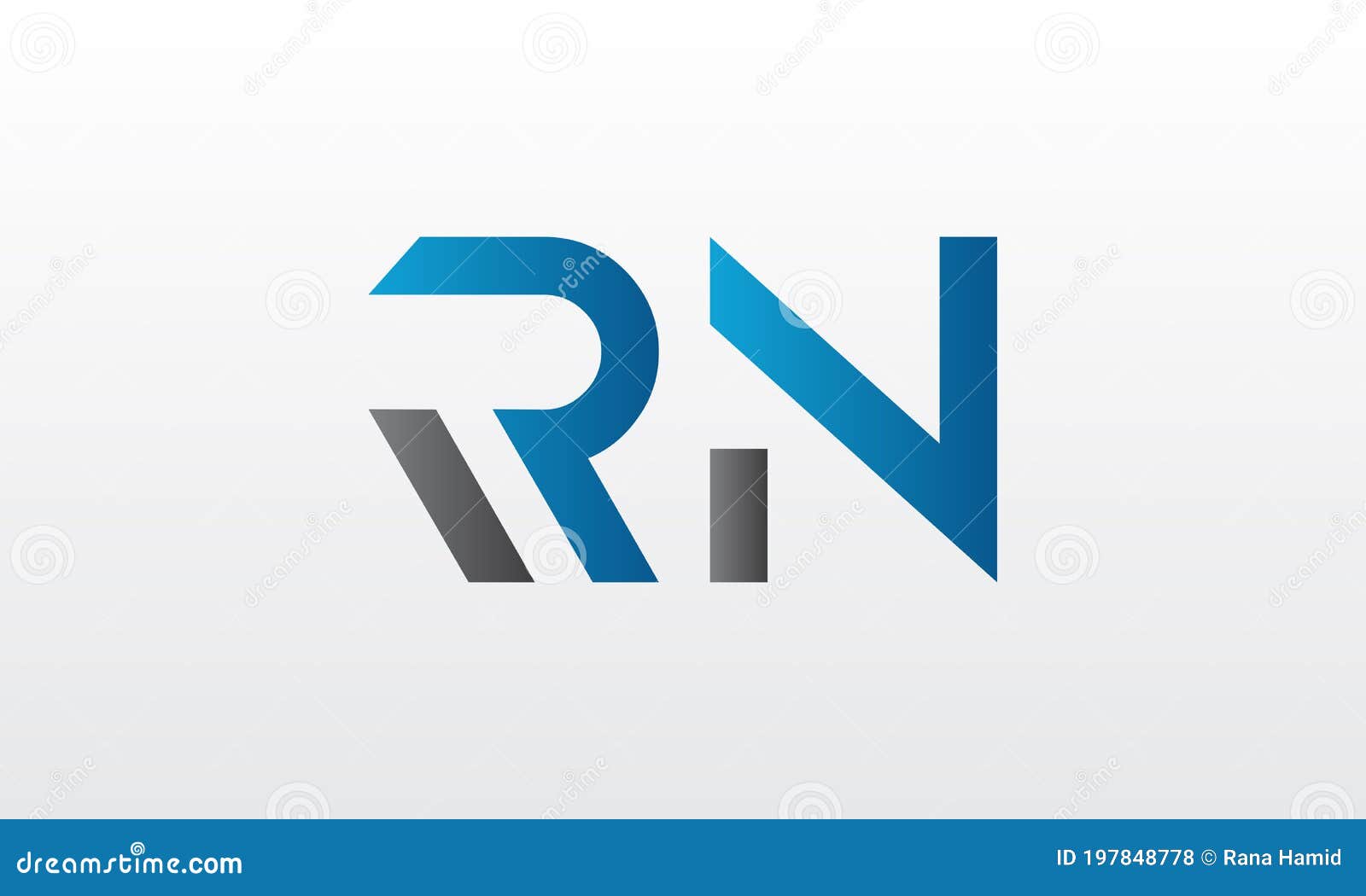 Initial Rn Letter Logo with Creative Modern Business Typography Vector ...