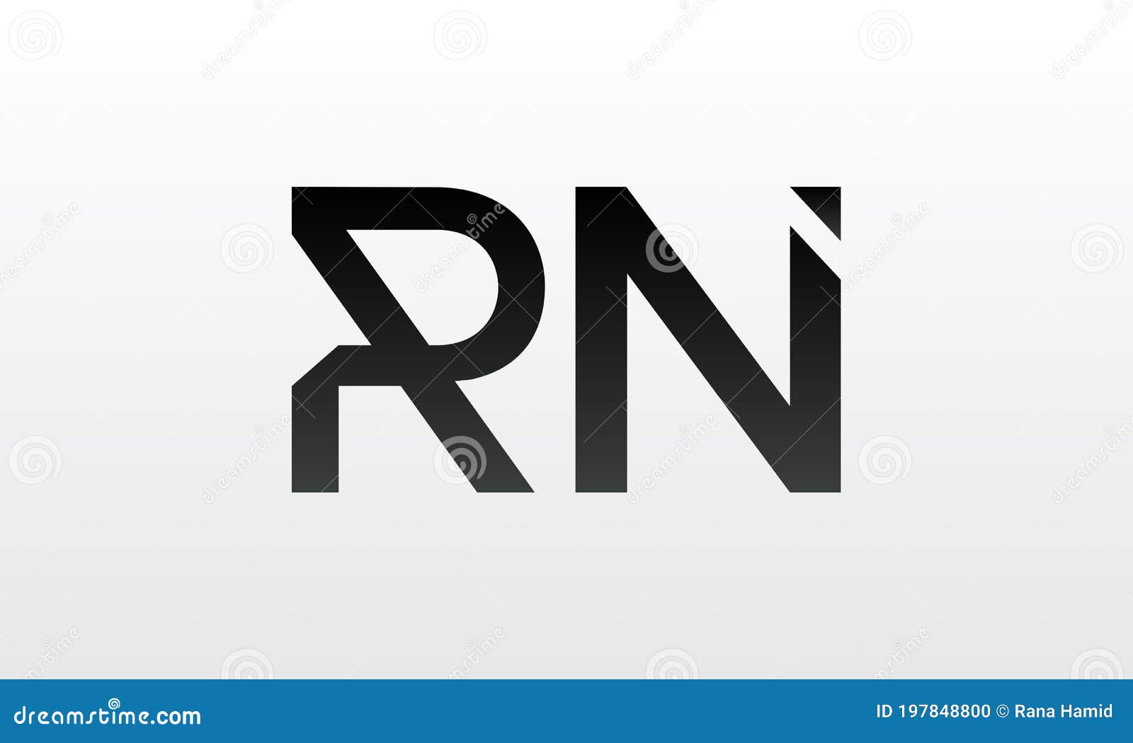 Initial Rn Letter Logo with Creative Modern Business Typography Vector ...