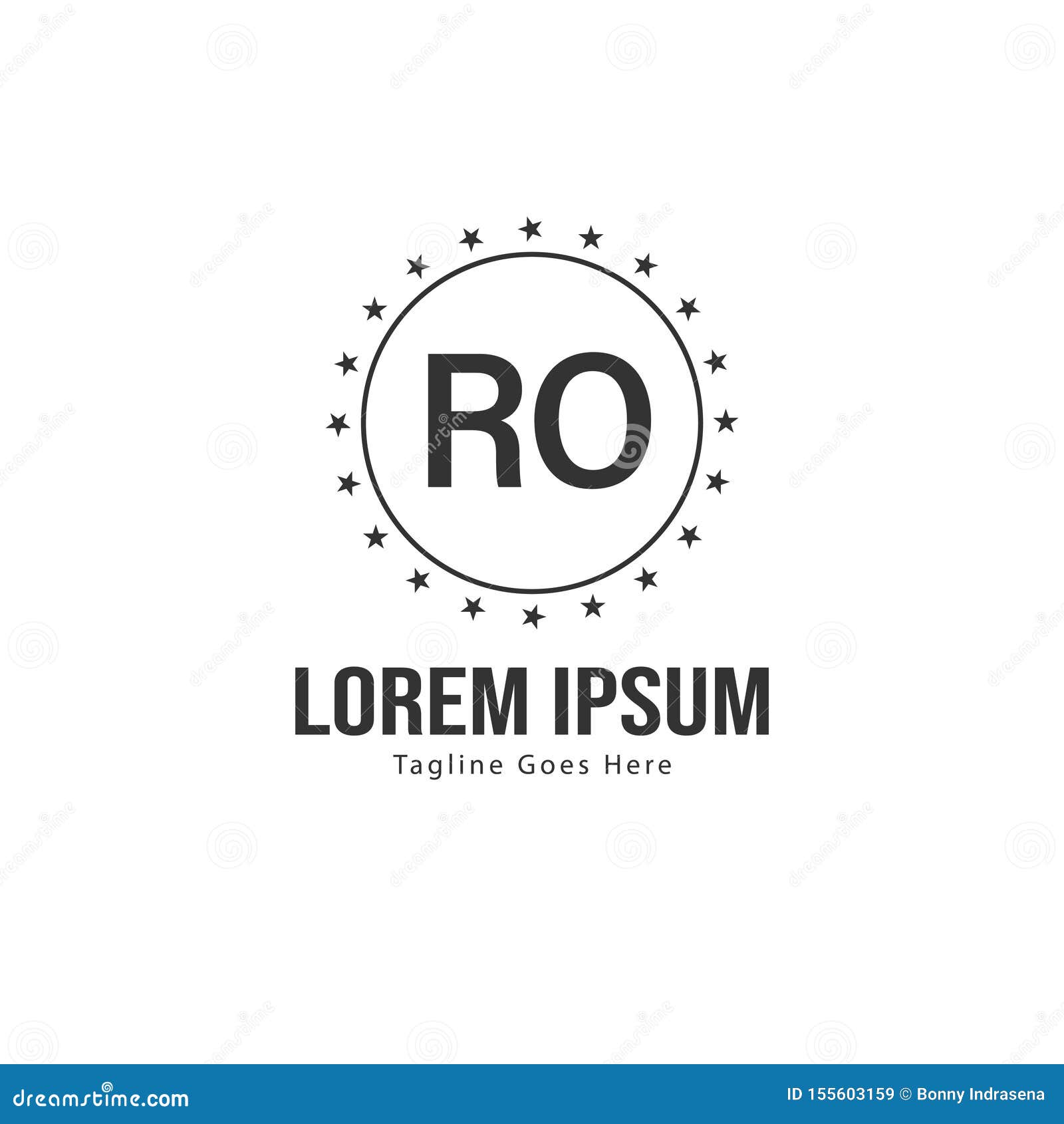 Initial RO Logo Template with Modern Frame. Minimalist RO Letter Logo ...