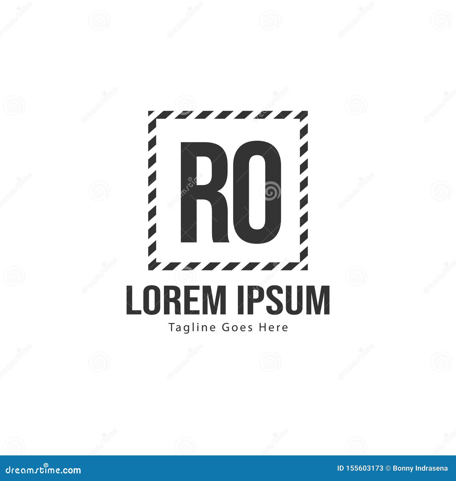 Initial RO Logo Template with Modern Frame. Minimalist RO Letter Logo ...