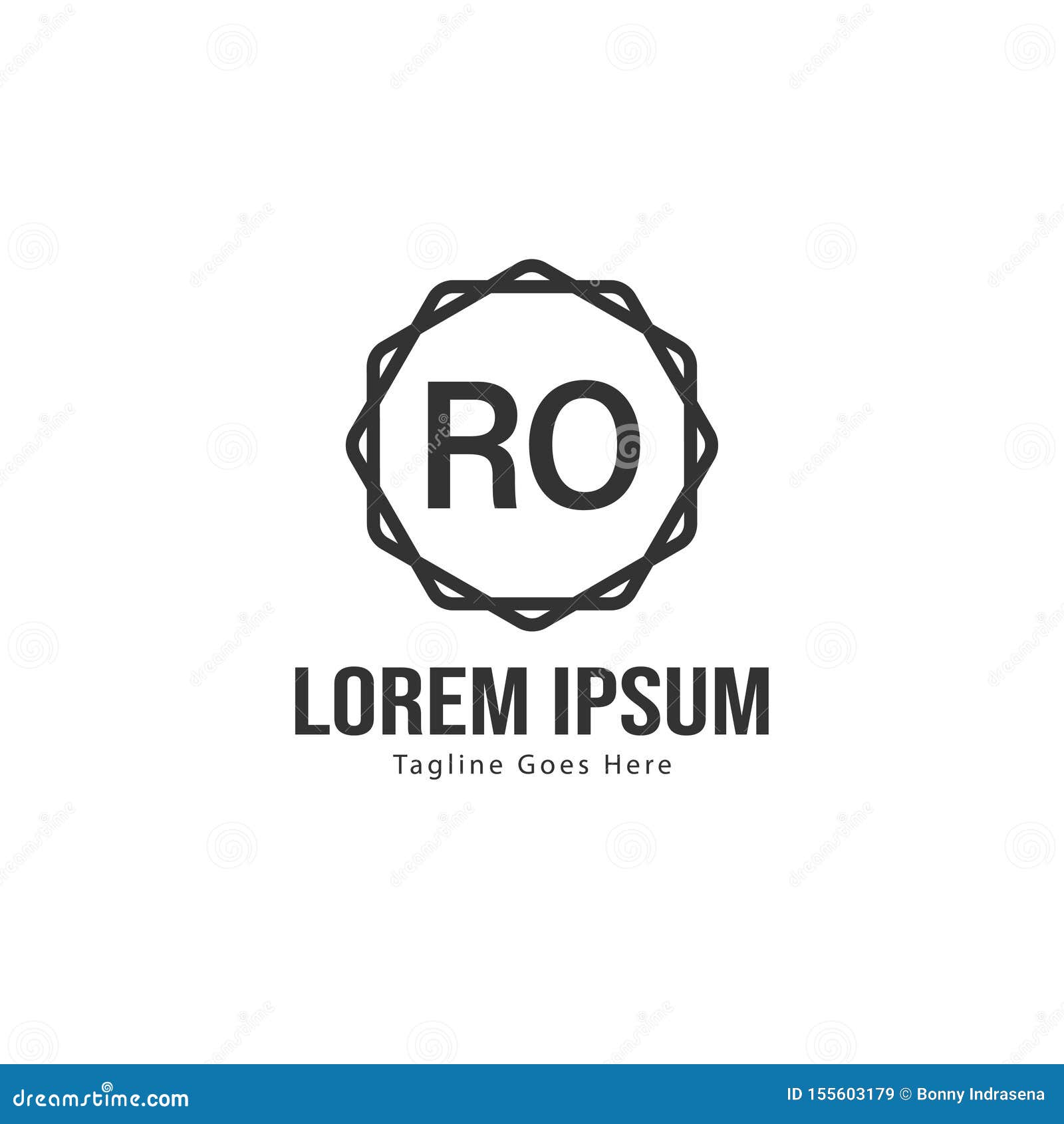 Initial RO Logo Template with Modern Frame. Minimalist RO Letter Logo ...