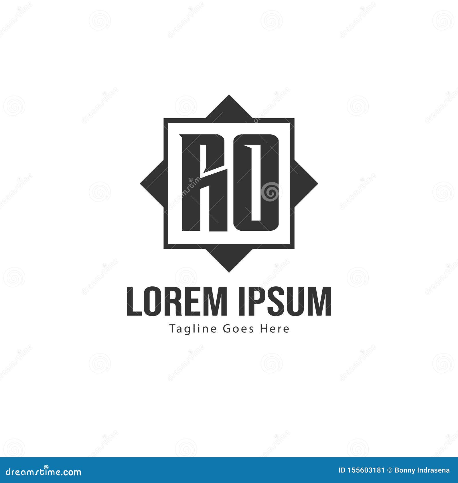 Initial RO Logo Template with Modern Frame. Minimalist RO Letter Logo ...