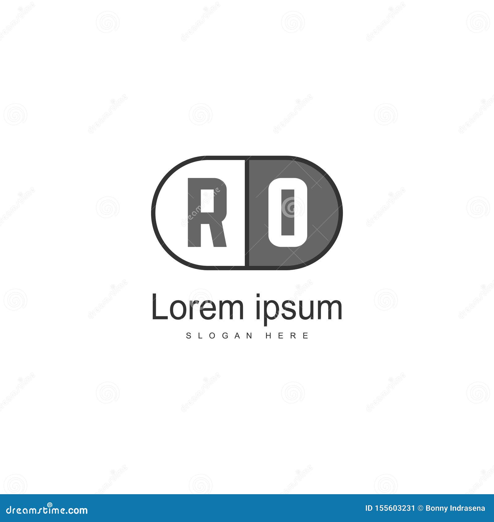 Initial RO Logo Template with Modern Frame. Minimalist RO Letter Logo ...