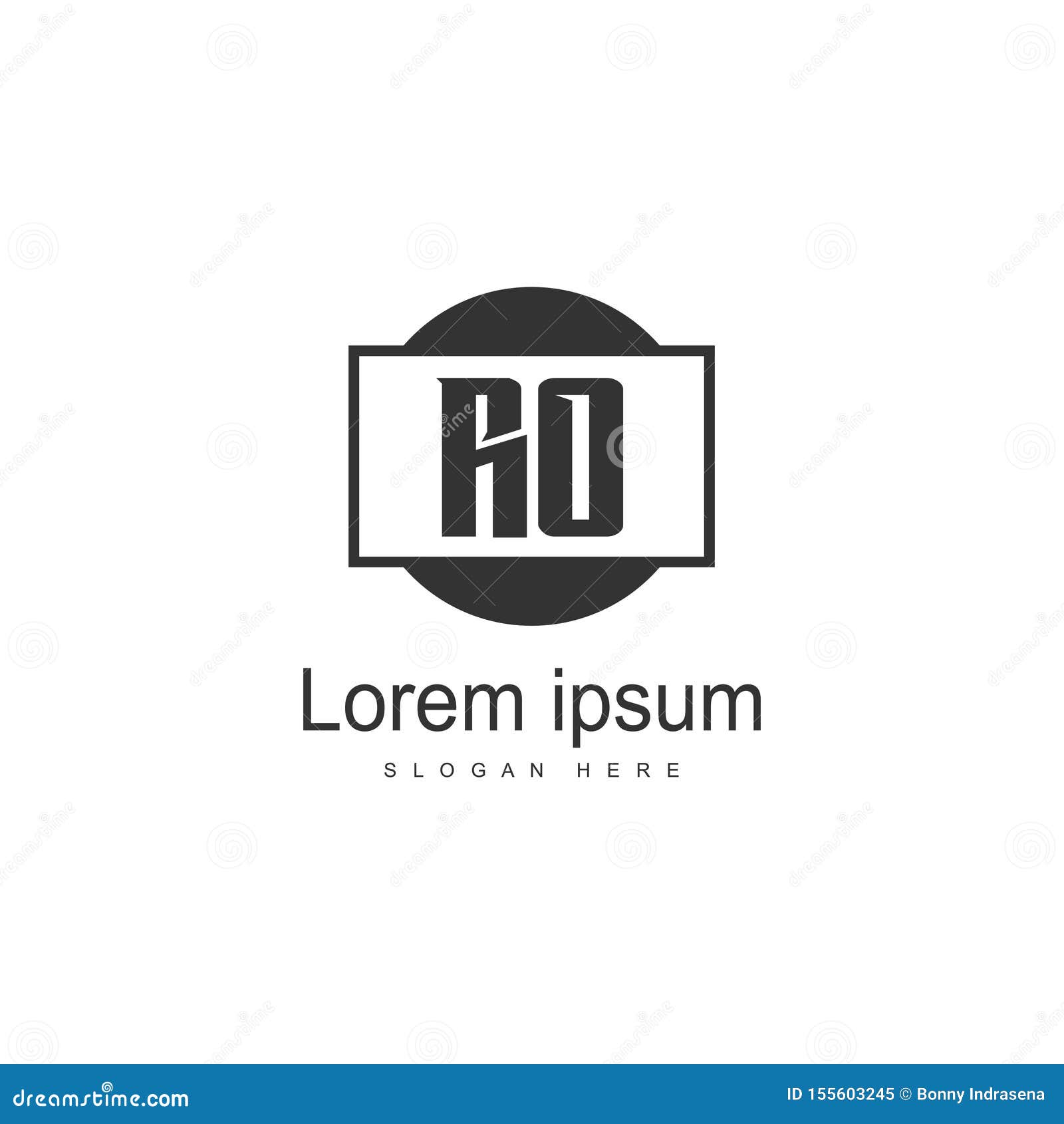 Initial RO Logo Template with Modern Frame. Minimalist RO Letter Logo ...
