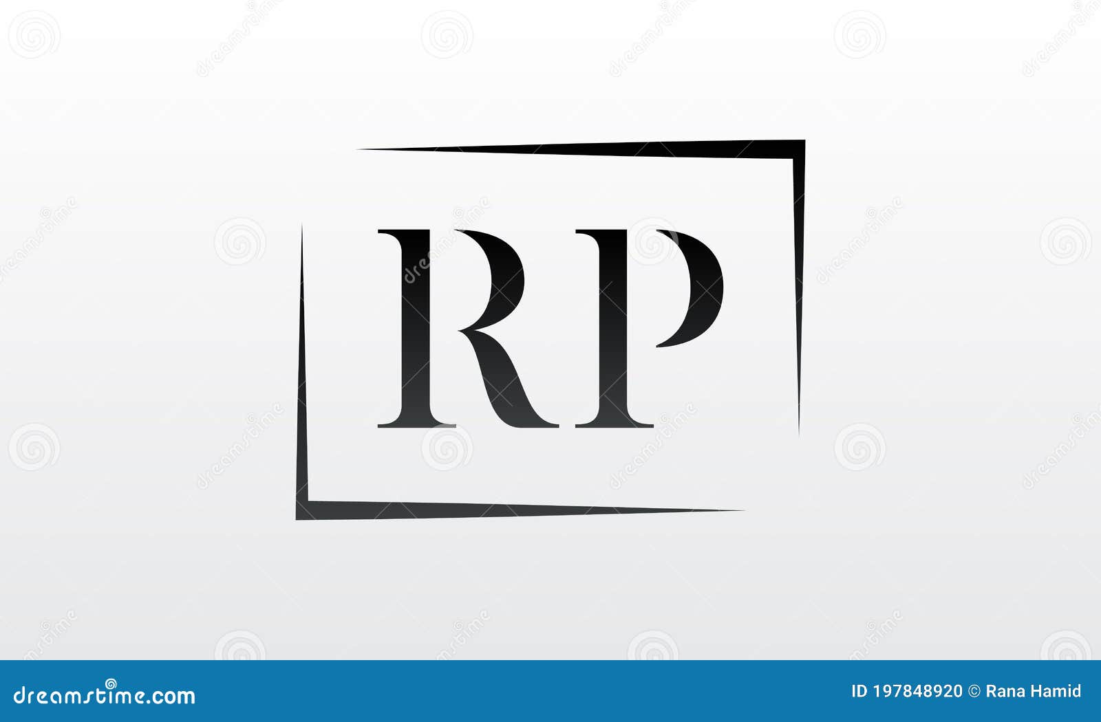 Initial Rp Letter Logo with Creative Modern Business Typography Vector ...