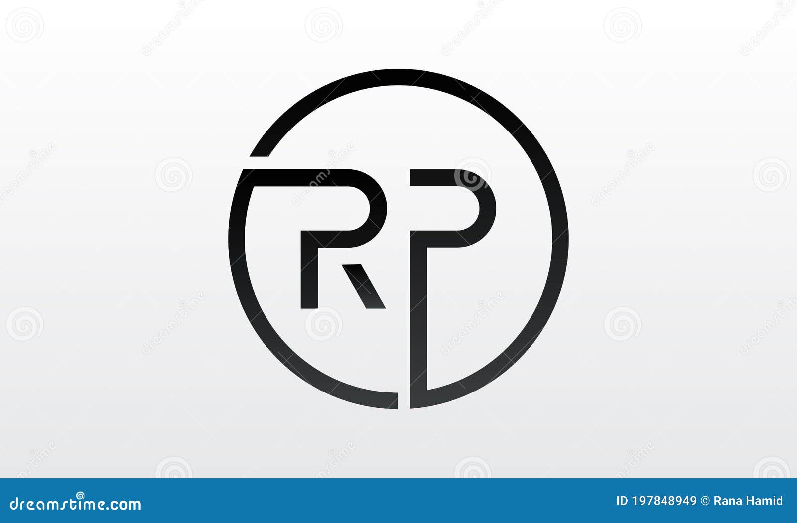 Initial Rp Letter Logo with Creative Modern Business Typography Vector ...