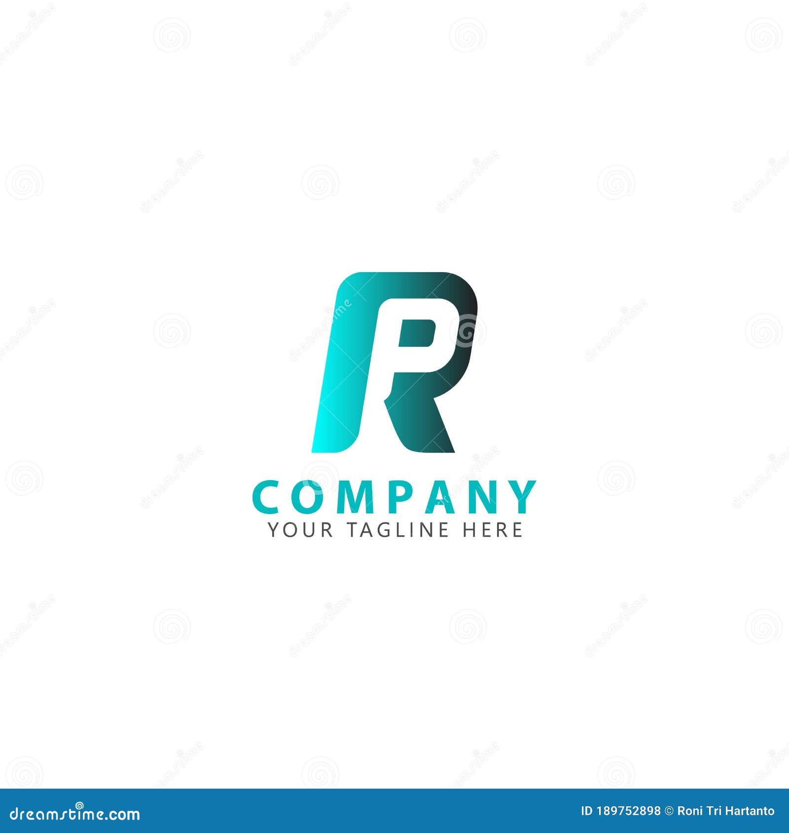 Initial RP Logo Monogram Design Modern Template Stock Vector ...