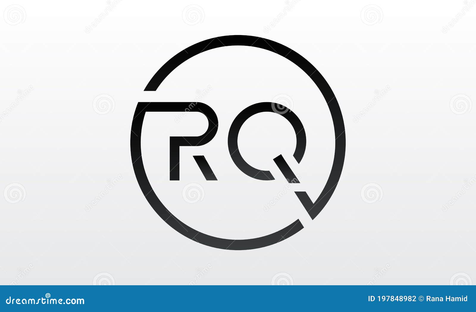 Initial Rq Letter Logo with Creative Modern Business Typography Vector ...