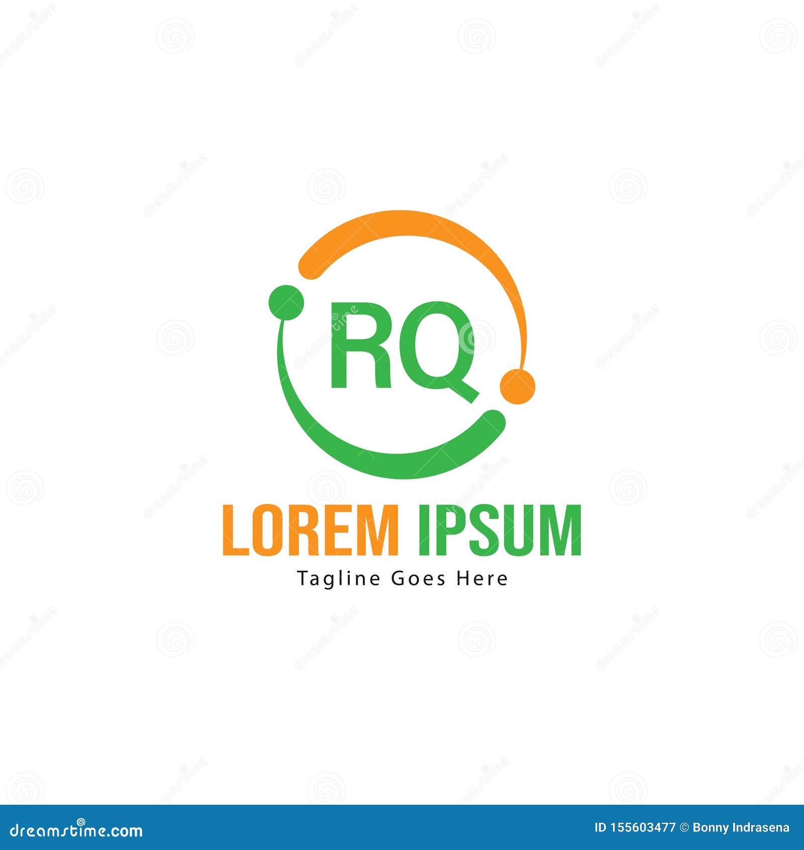 Initial RQ Logo Template with Modern Frame. Minimalist RQ Letter Logo ...