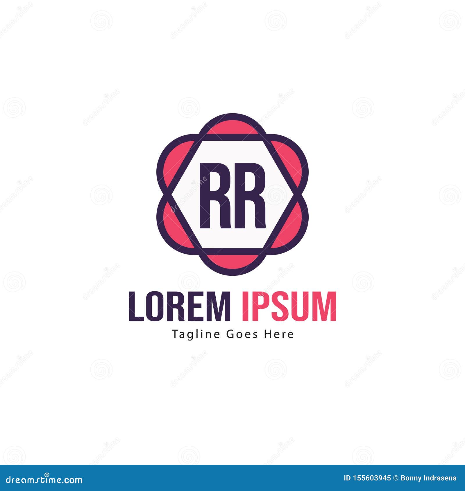 Initial RR Logo Template with Modern Frame. Minimalist RR Letter Logo ...