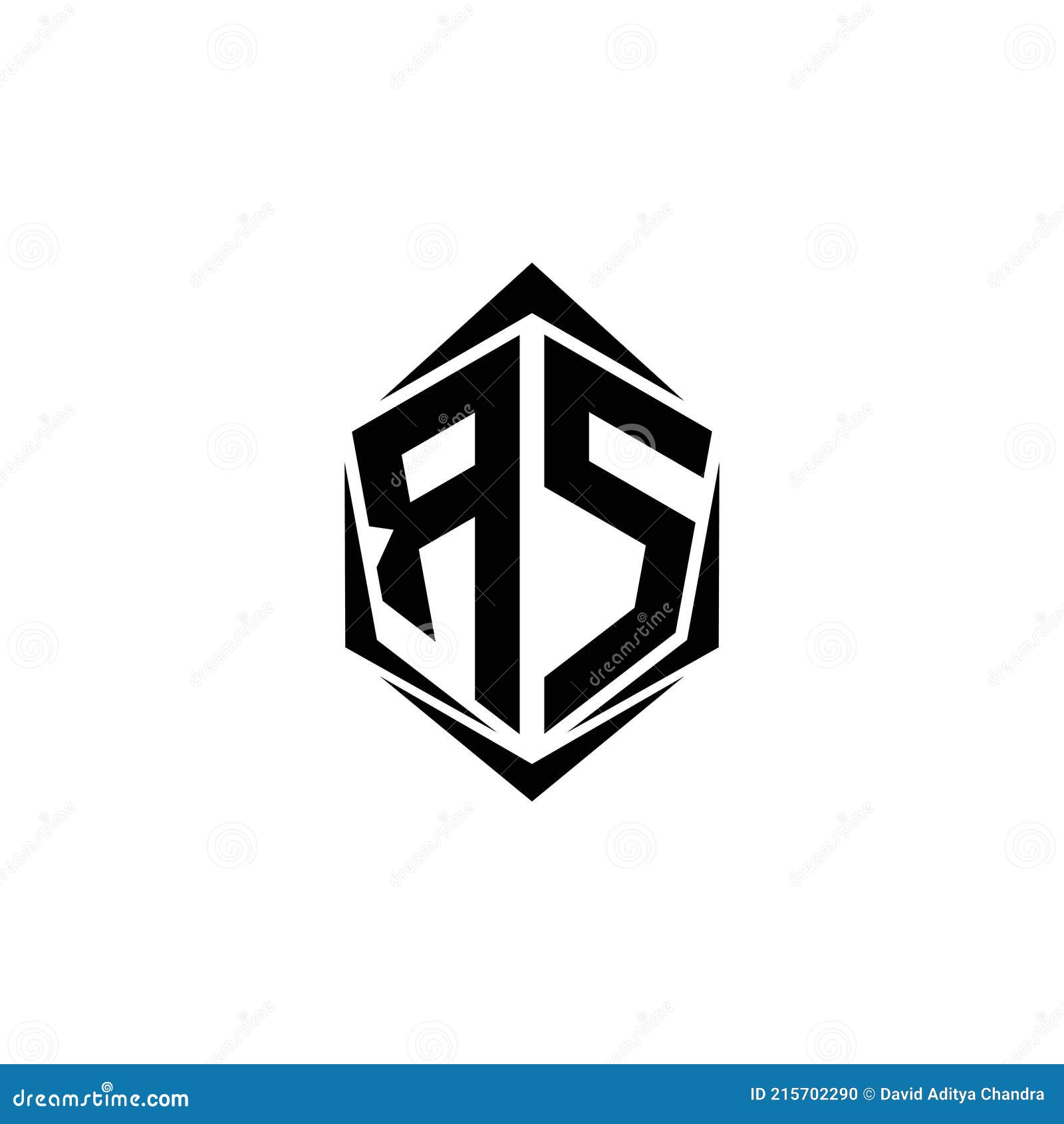 Initial RS Logo Design with Shield Style, Logo Business Branding Stock ...
