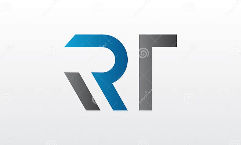 Initial Rt Letter Logo with Creative Modern Business Typography Vector ...