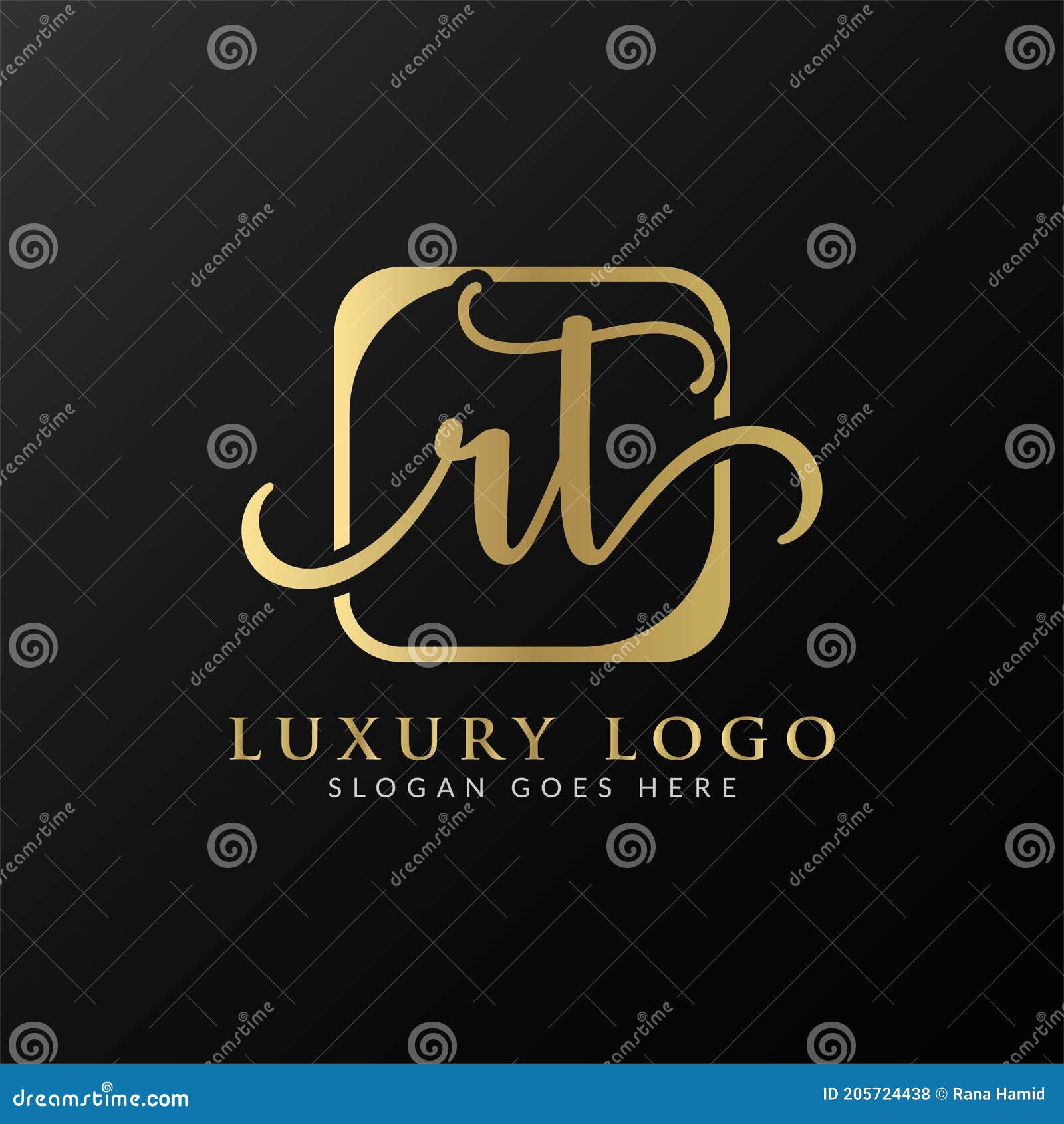 Initial Rt Letter Logo Design Modern Typography Vector Template ...