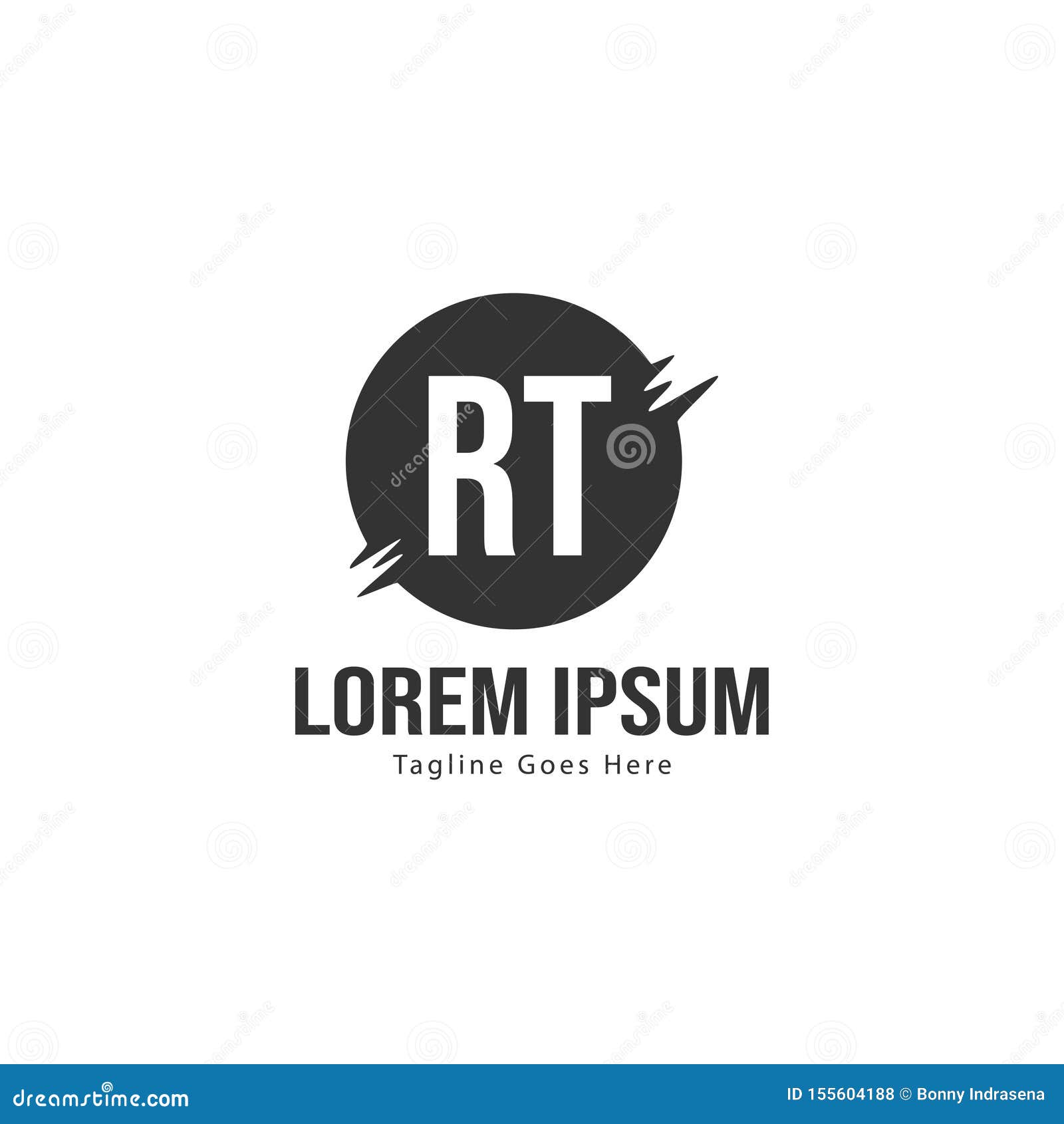 Initial RT Logo Template with Modern Frame. Minimalist RT Letter Logo ...