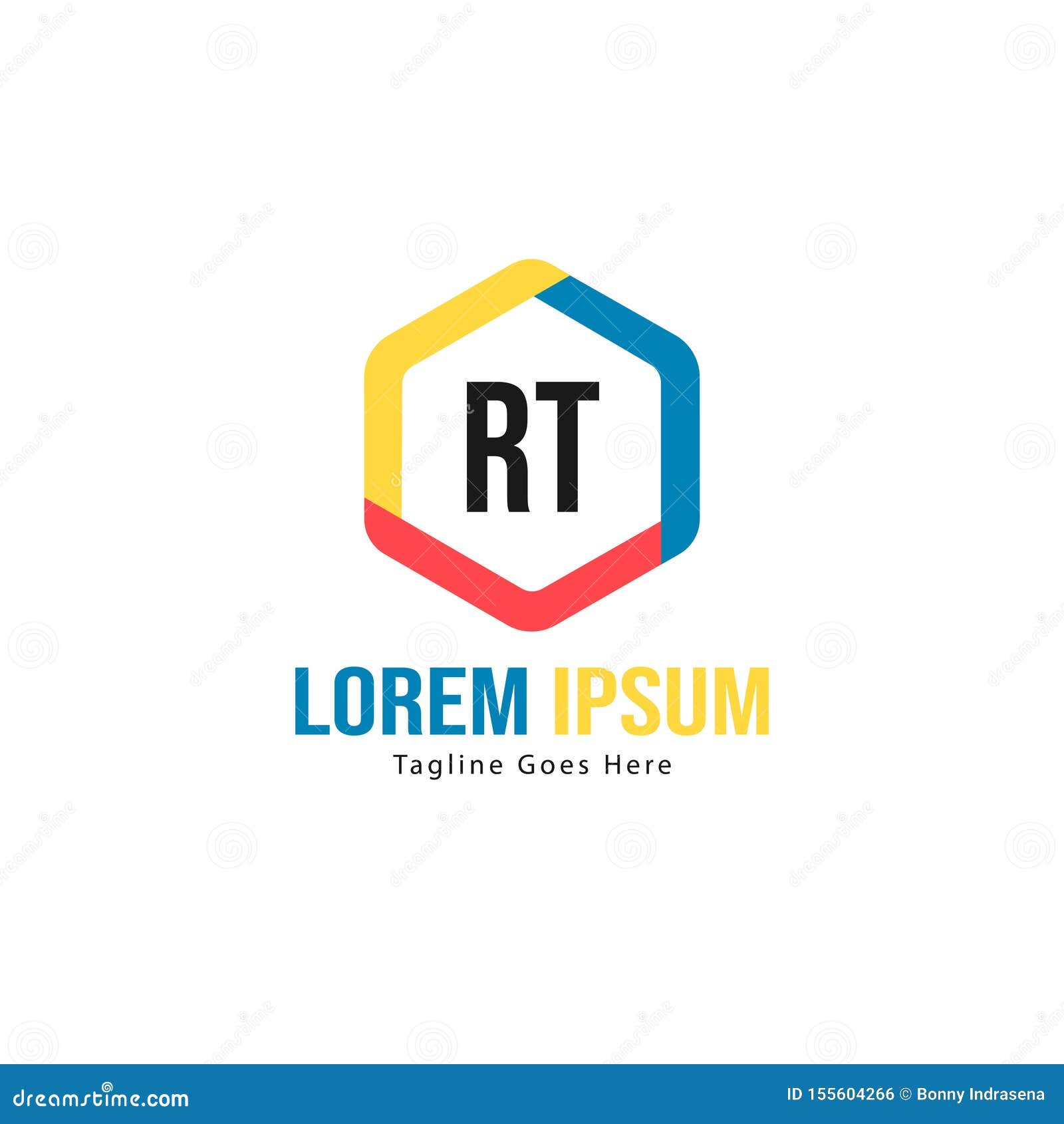 Initial RT Logo Template with Modern Frame. Minimalist RT Letter Logo ...
