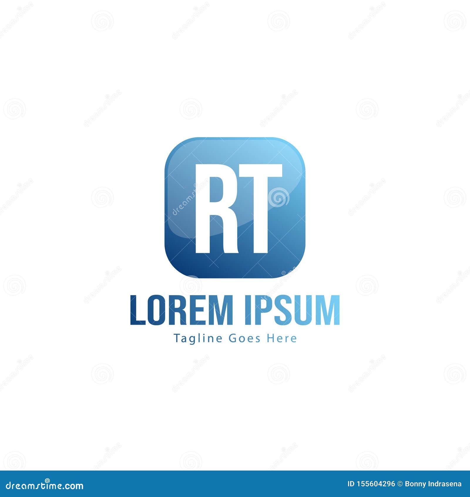 Initial RT Logo Template with Modern Frame. Minimalist RT Letter Logo ...