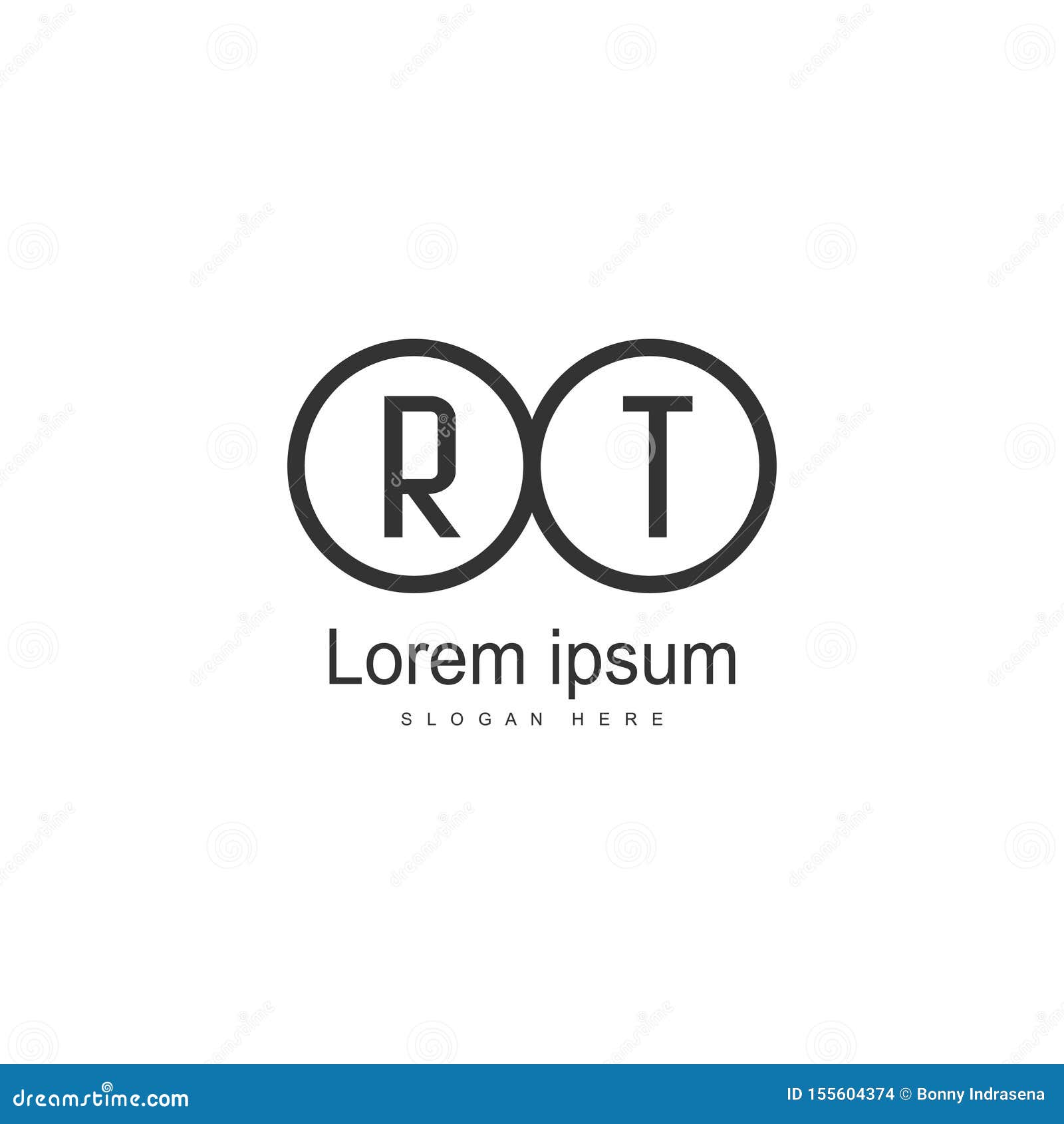 Initial RT Logo Template with Modern Frame. Minimalist RT Letter Logo ...