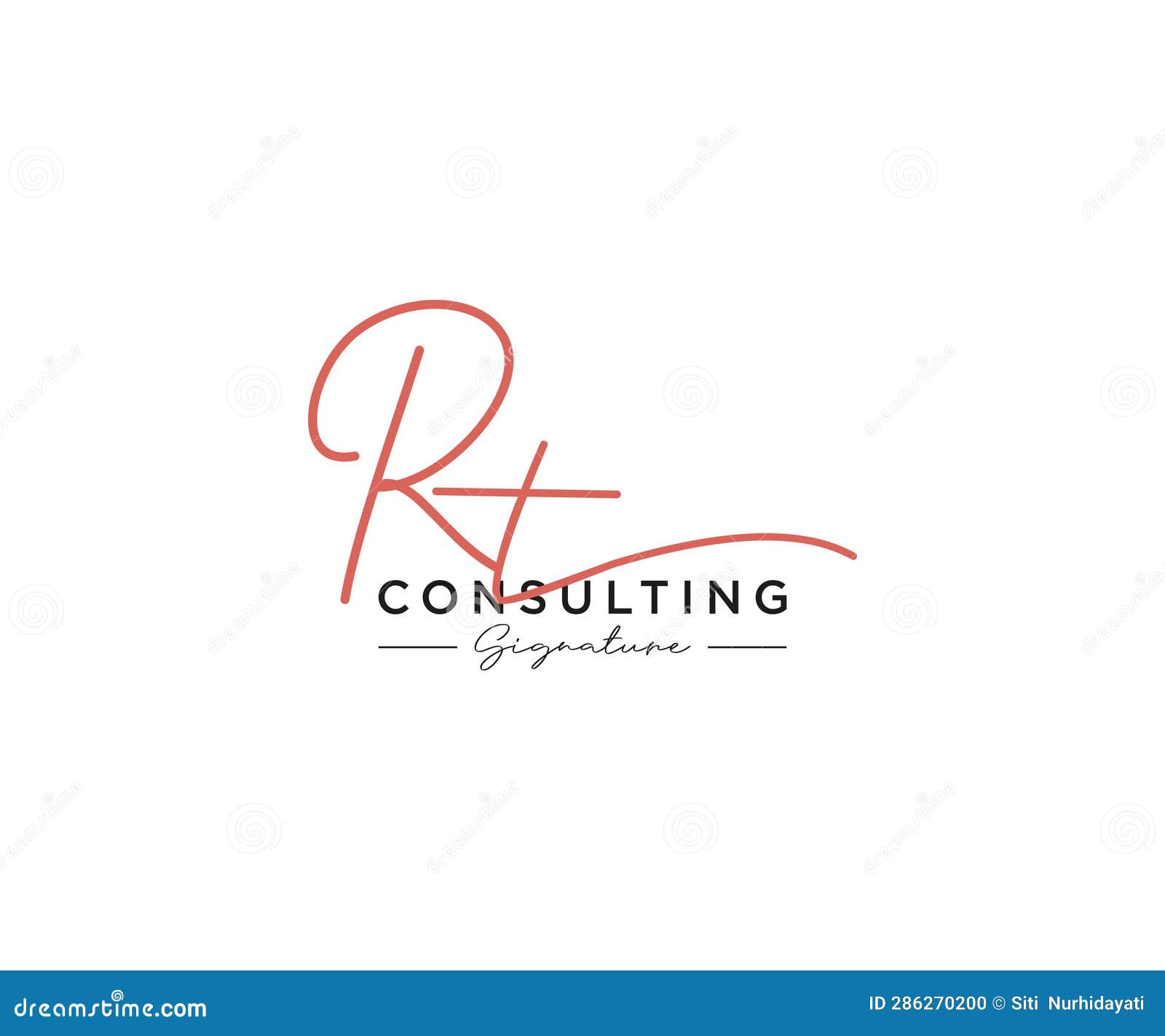 Initial RT Signature Logo Collection Template Vector. Hand Drawn ...