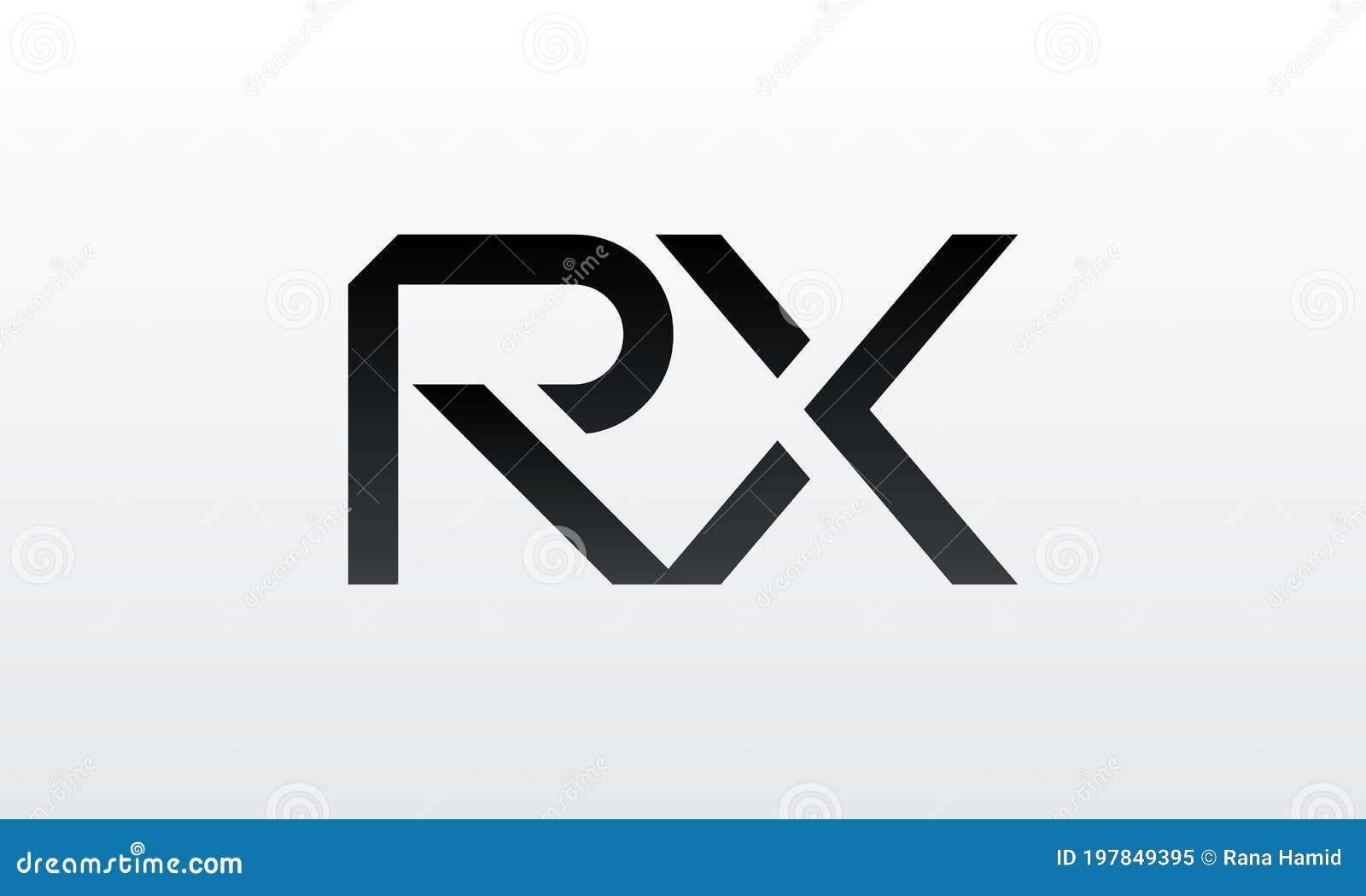Initial Rx Letter Logo with Creative Modern Business Typography Vector ...
