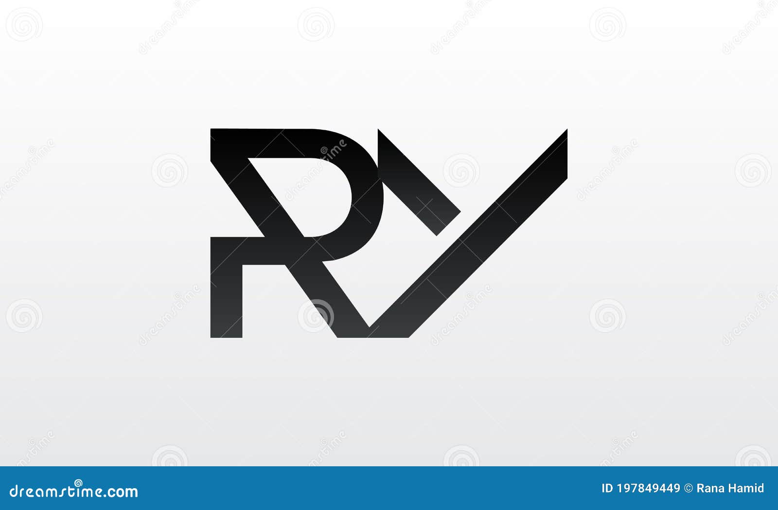 Initial Ry Letter Logo with Creative Modern Business Typography Vector ...
