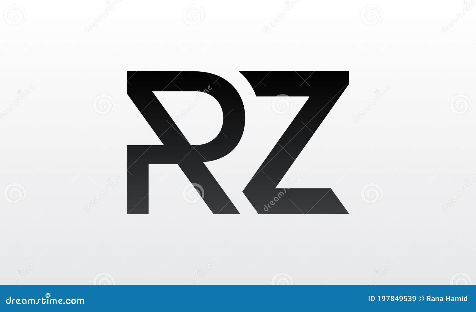 Initial Rz Letter Logo with Creative Modern Business Typography Vector ...
