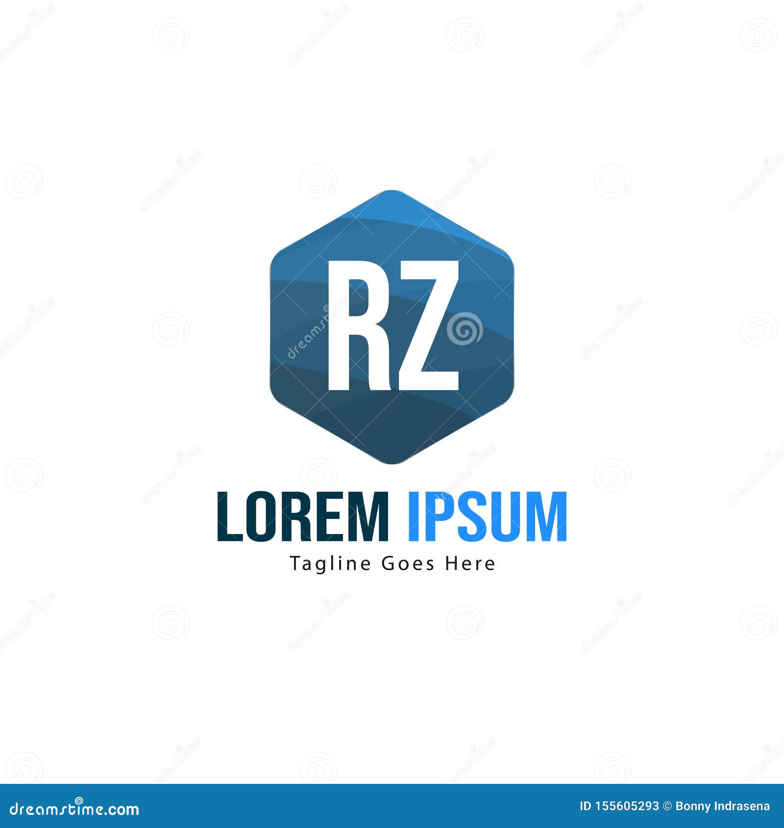 Initial RZ Logo Template with Modern Frame. Minimalist RZ Letter Logo ...