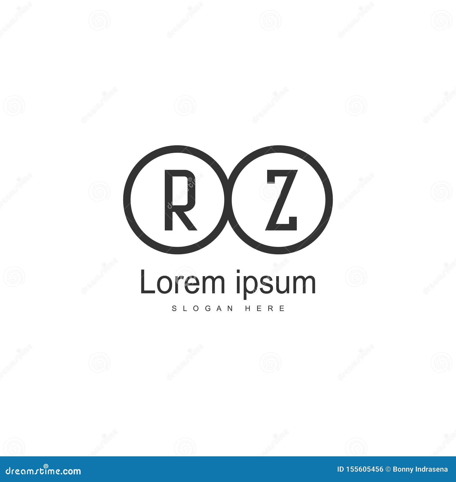Initial RZ Logo Template with Modern Frame. Minimalist RZ Letter Logo ...