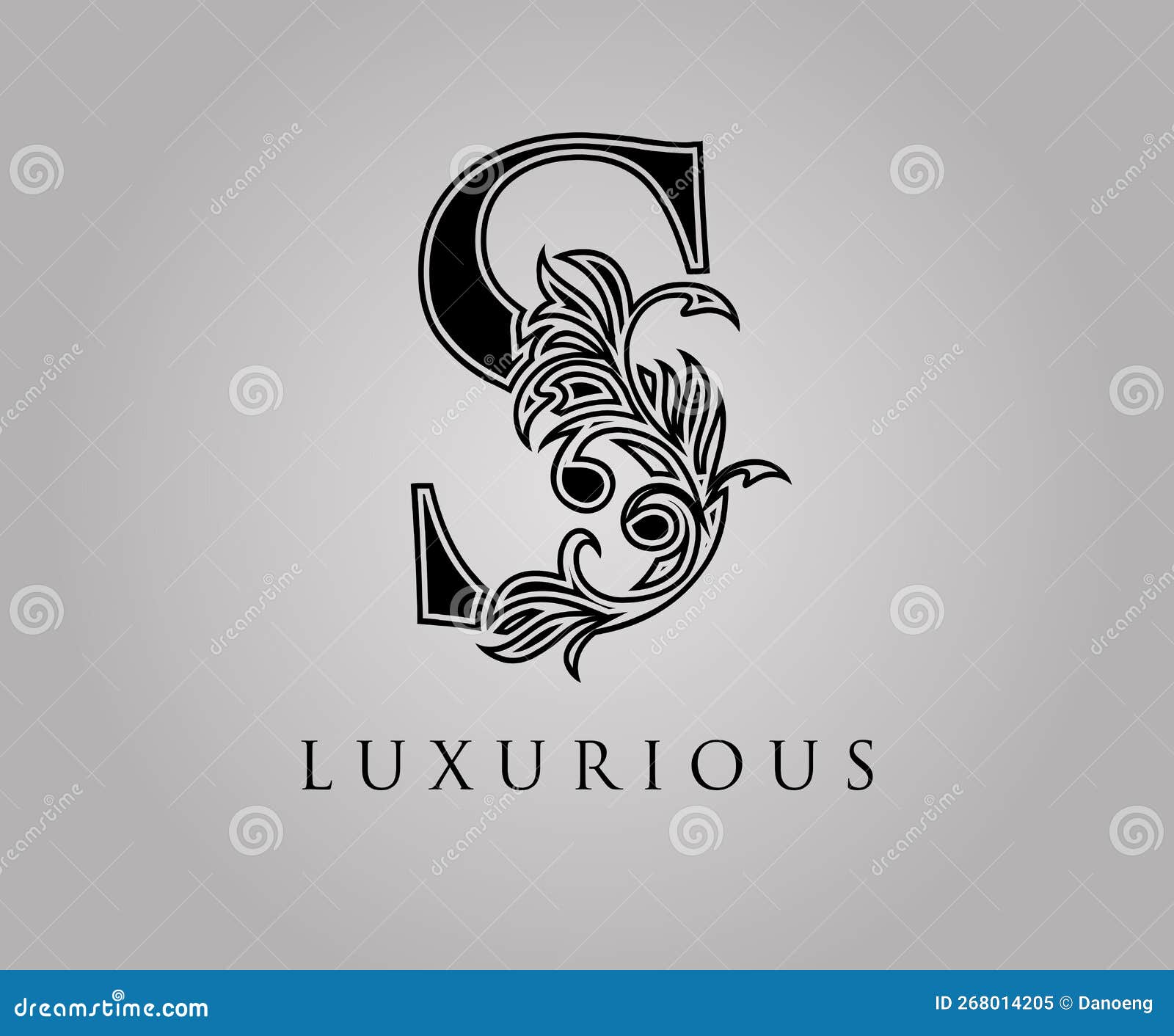 Initial S Luxury Logo Icon. Classic Floral S Letter Logo Design Vector ...