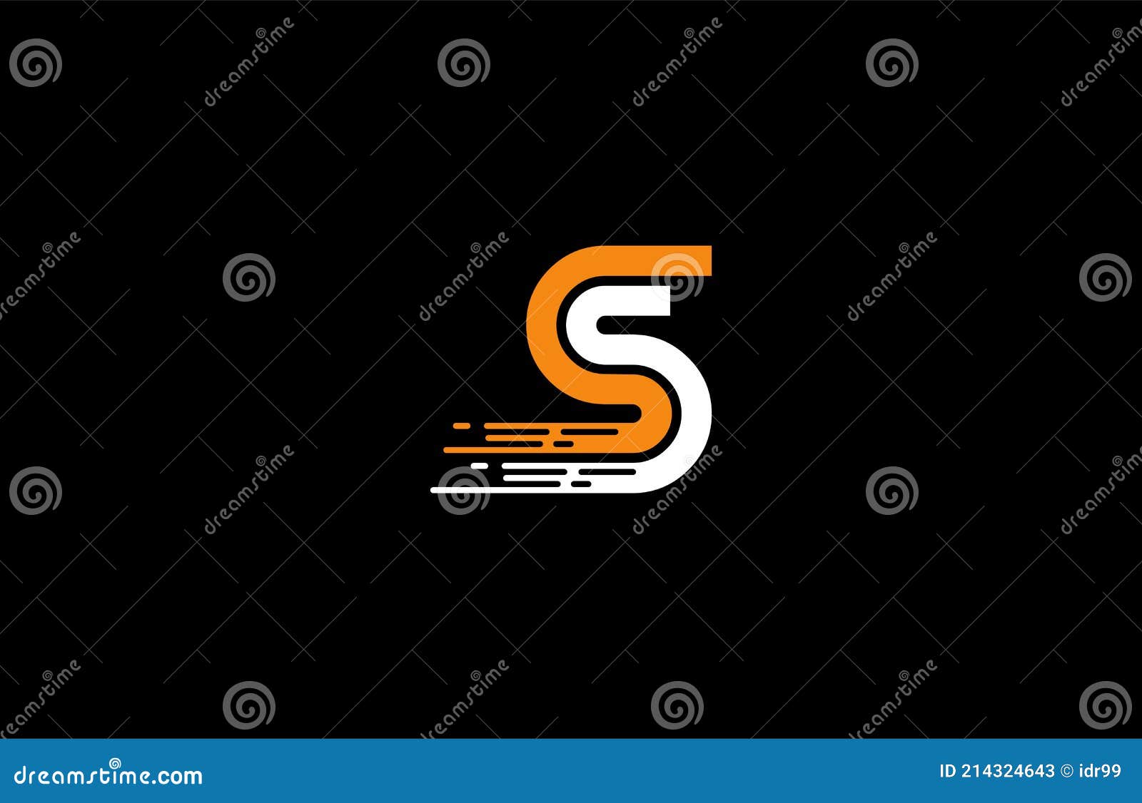Initial S Multi Line Bold Speed Logo Stock Illustration - Illustration ...