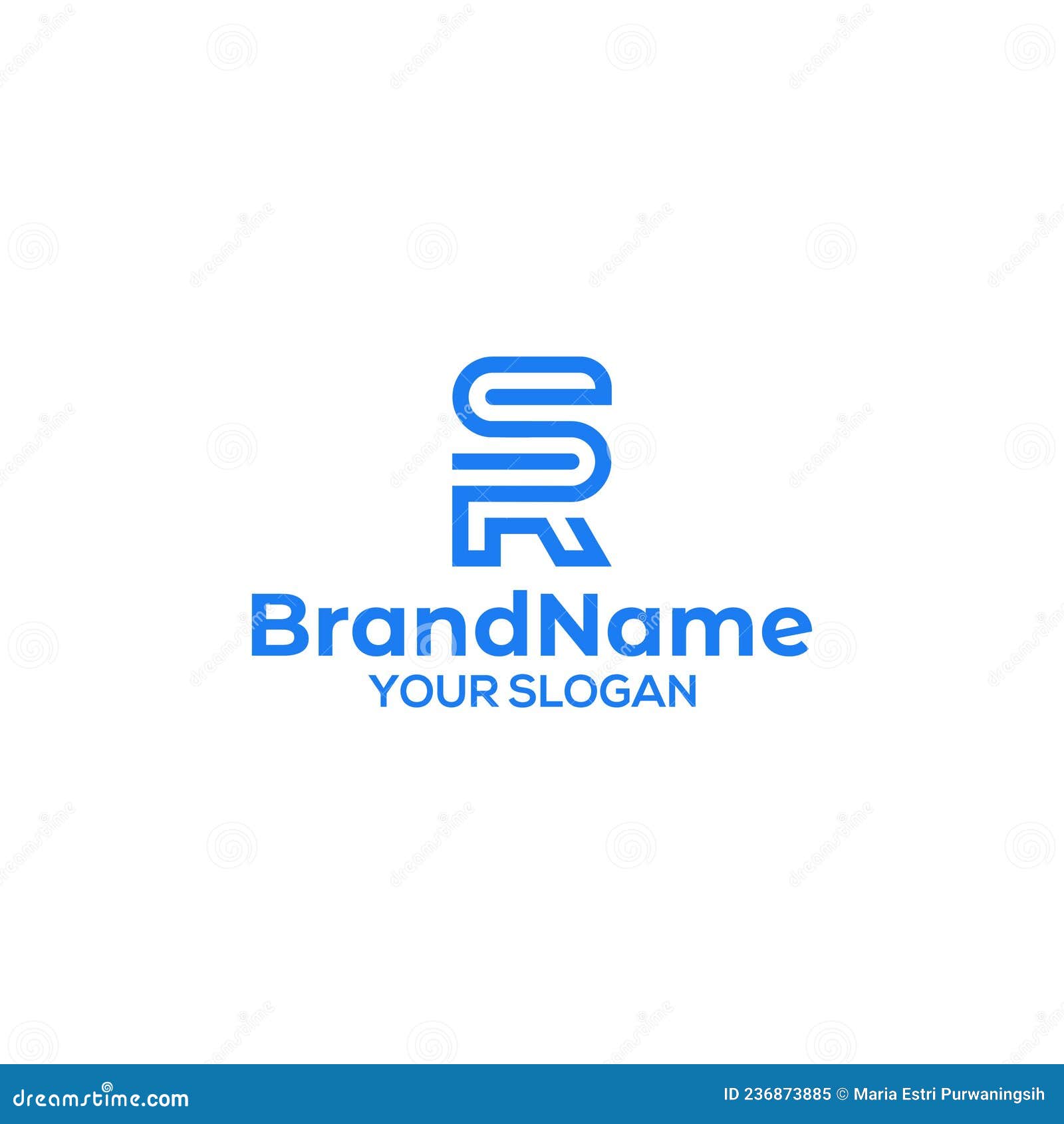 Initial S and R Logo Design Stock Vector - Illustration of industry ...