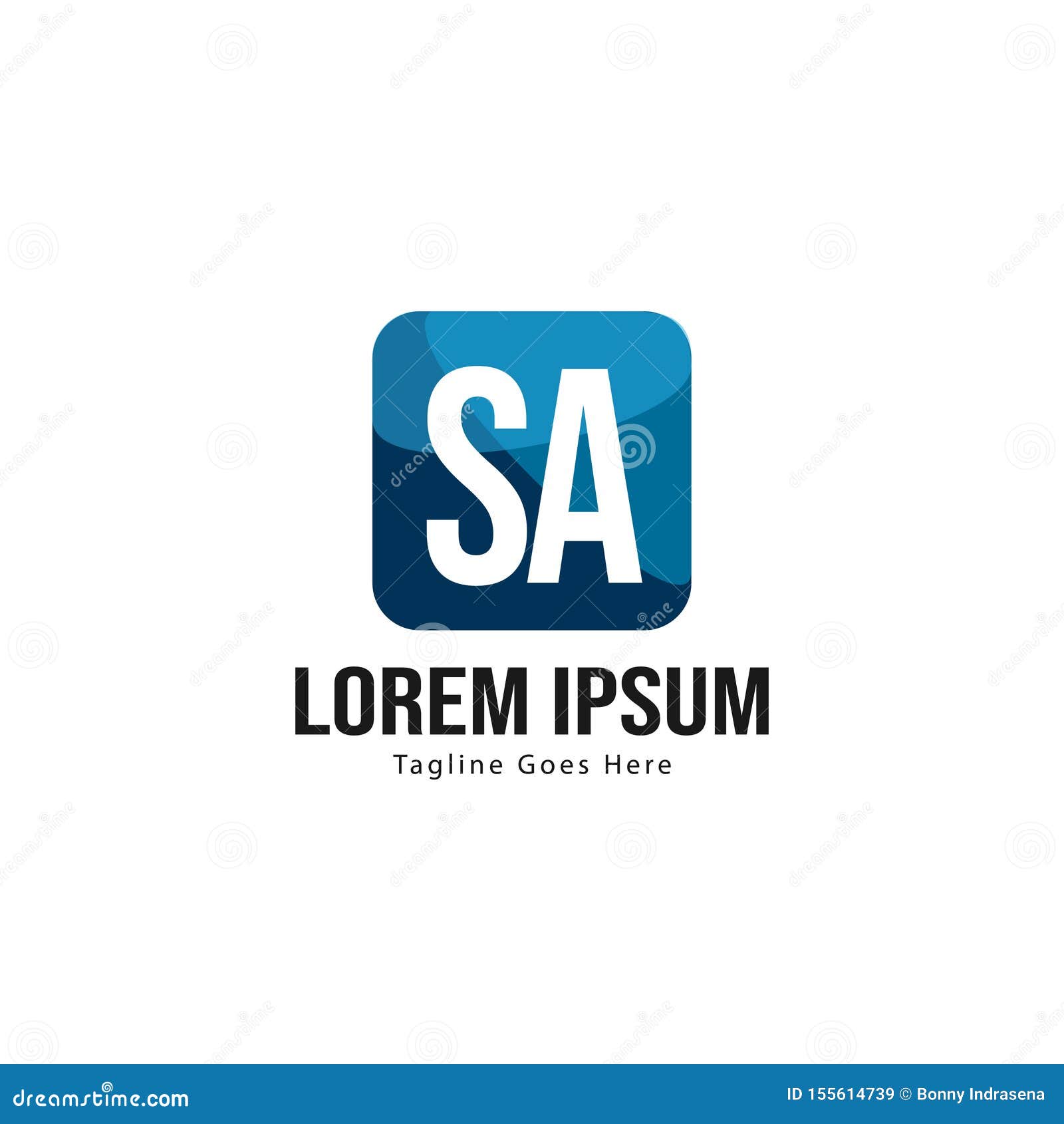 Initial SA Logo Template with Modern Frame. Minimalist SA Letter Logo ...