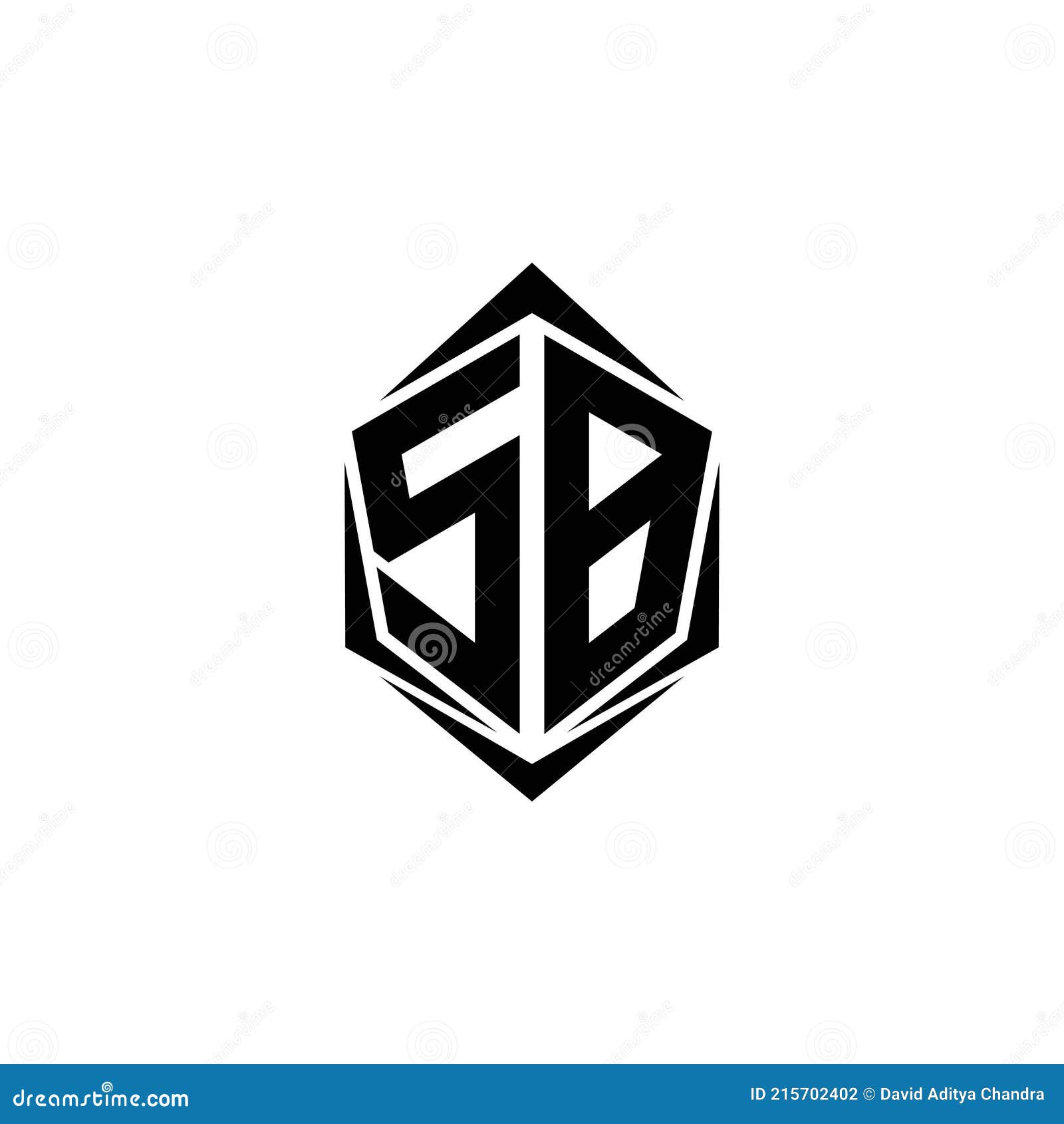 Initial SB Logo Design with Shield Style, Logo Business Branding Stock ...