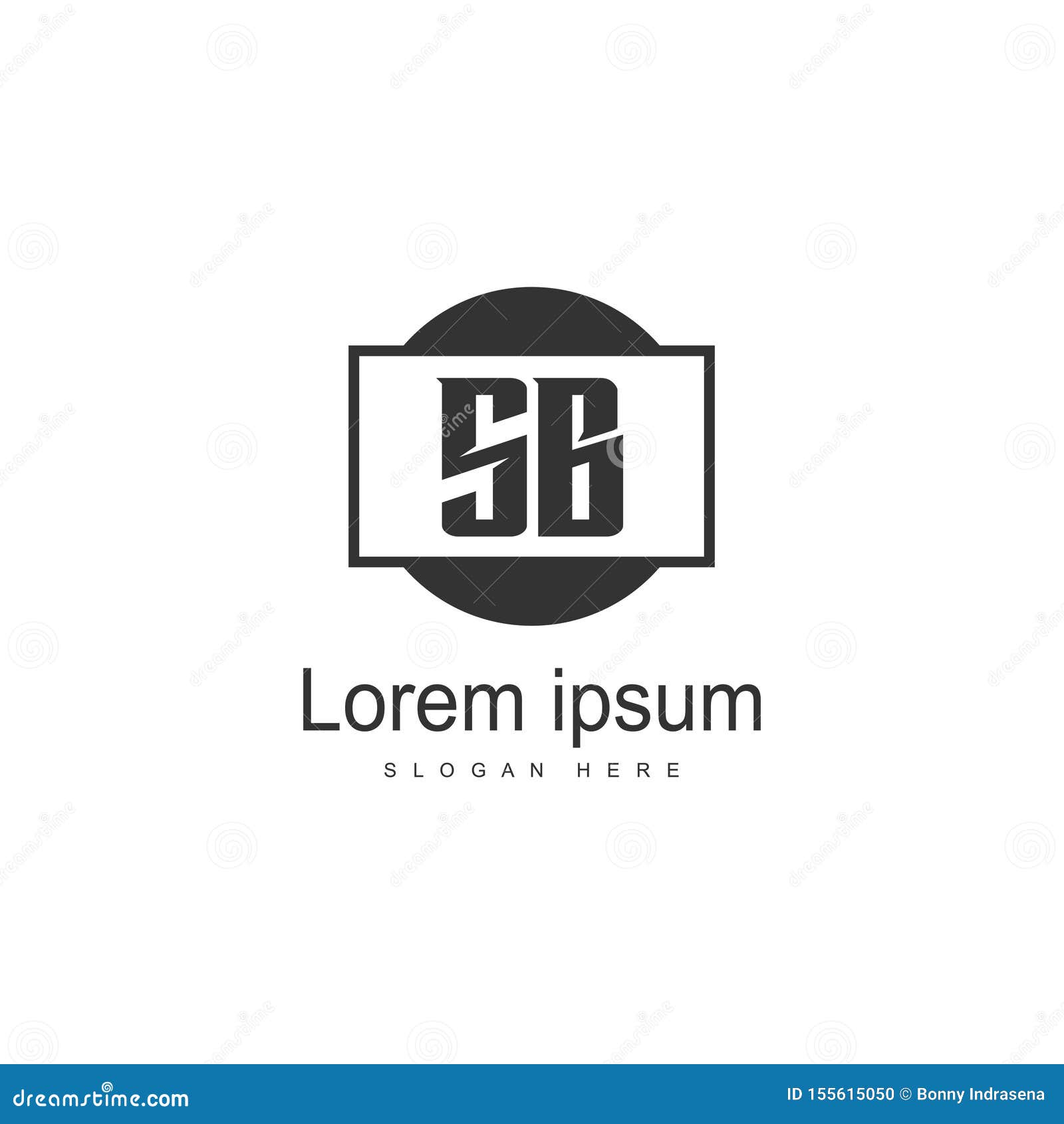 Initial SB Logo Template with Modern Frame. Minimalist SB Letter Logo ...
