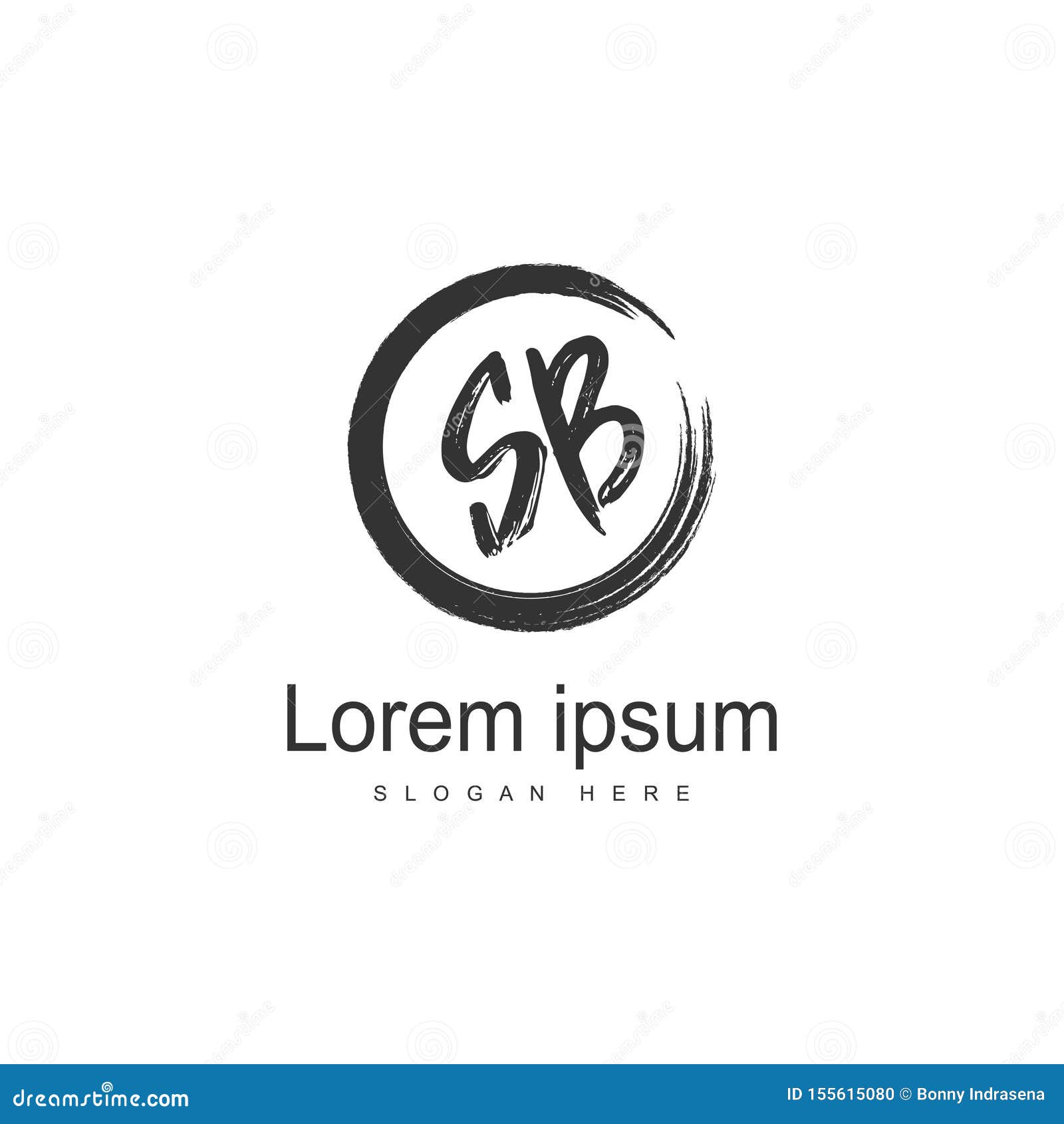 Initial SB Logo Template with Modern Frame. Minimalist SB Letter Logo ...