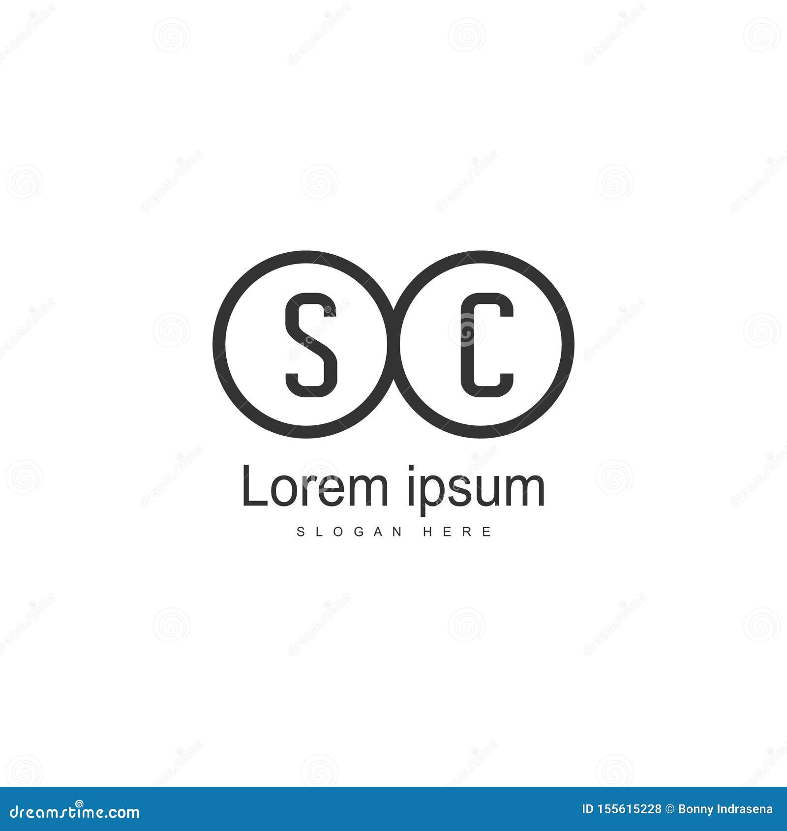 Initial SC Logo Template with Modern Frame. Minimalist SC Letter Logo ...