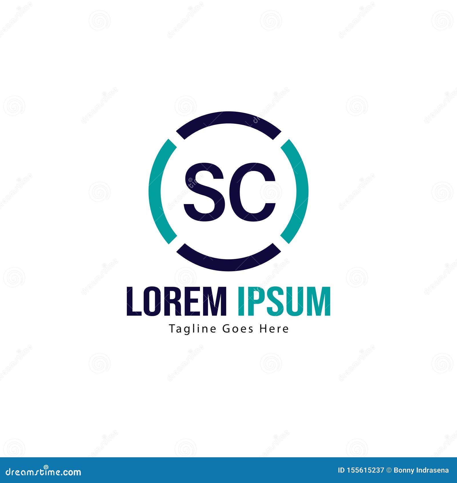 Initial SC Logo Template with Modern Frame. Minimalist SC Letter Logo ...