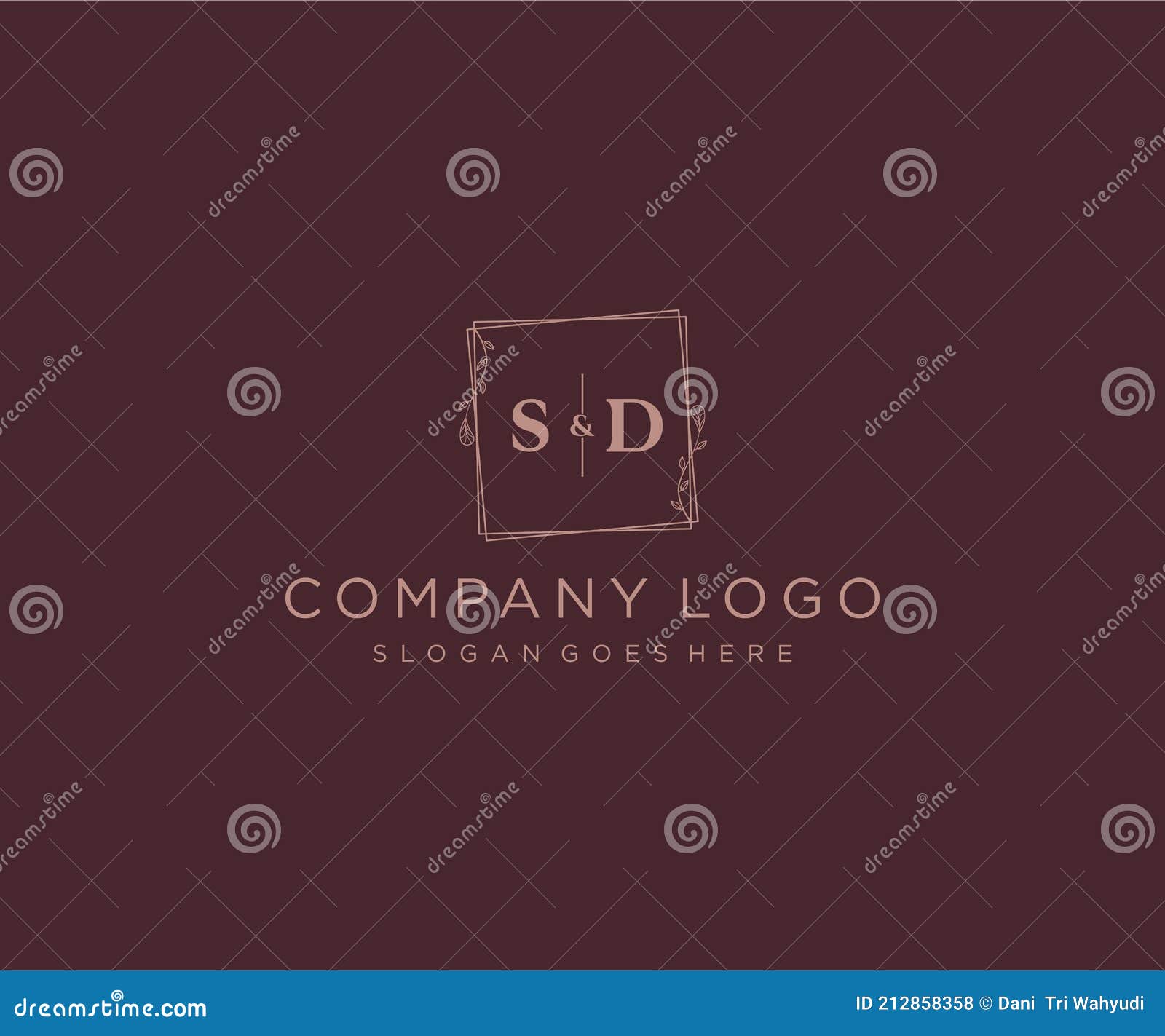 Initial SD Letters Decorative Luxury Wedding Logo Stock Vector ...