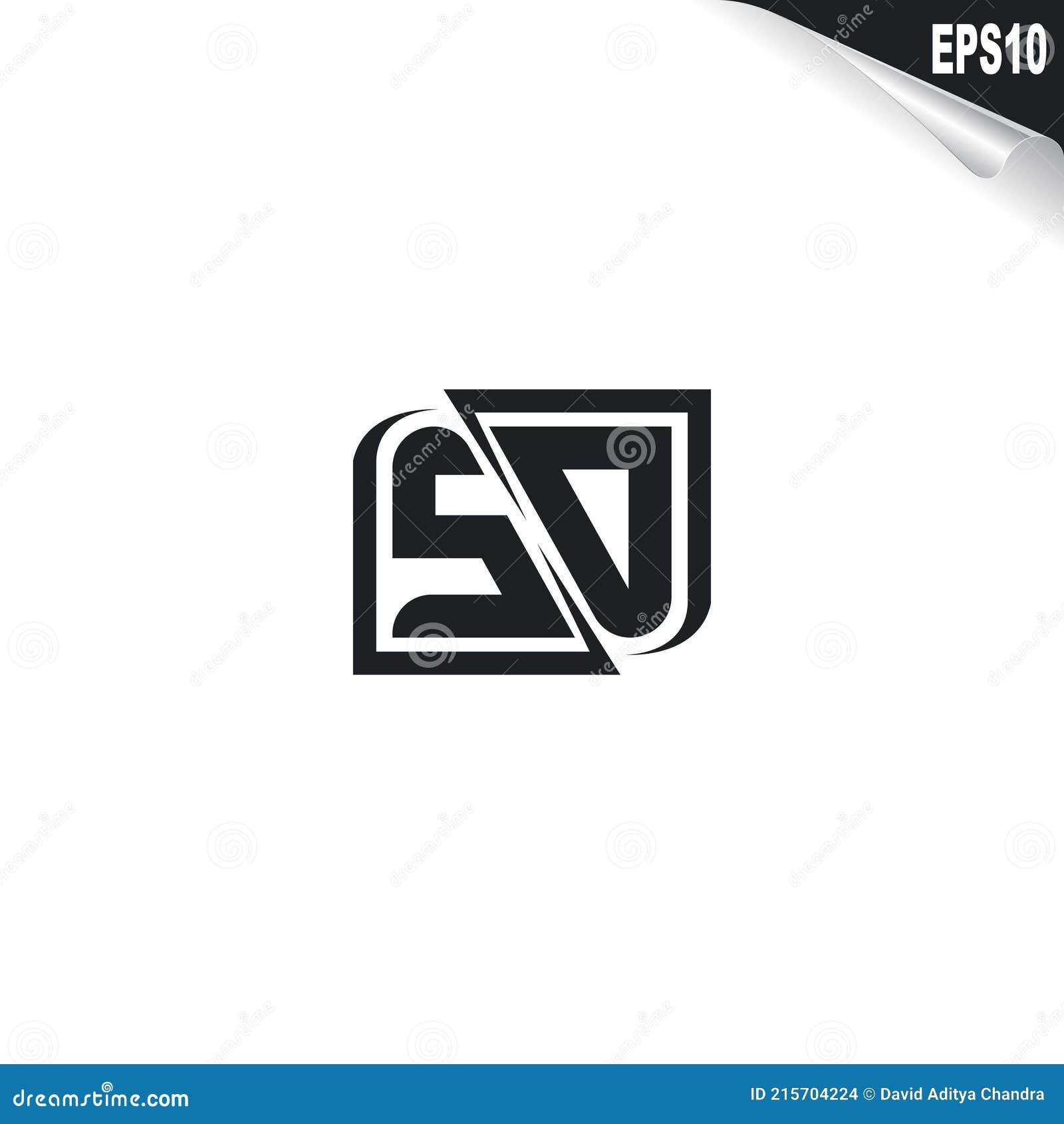 Initial SD Logo Design with Shape Style, Logo Business Branding Stock ...