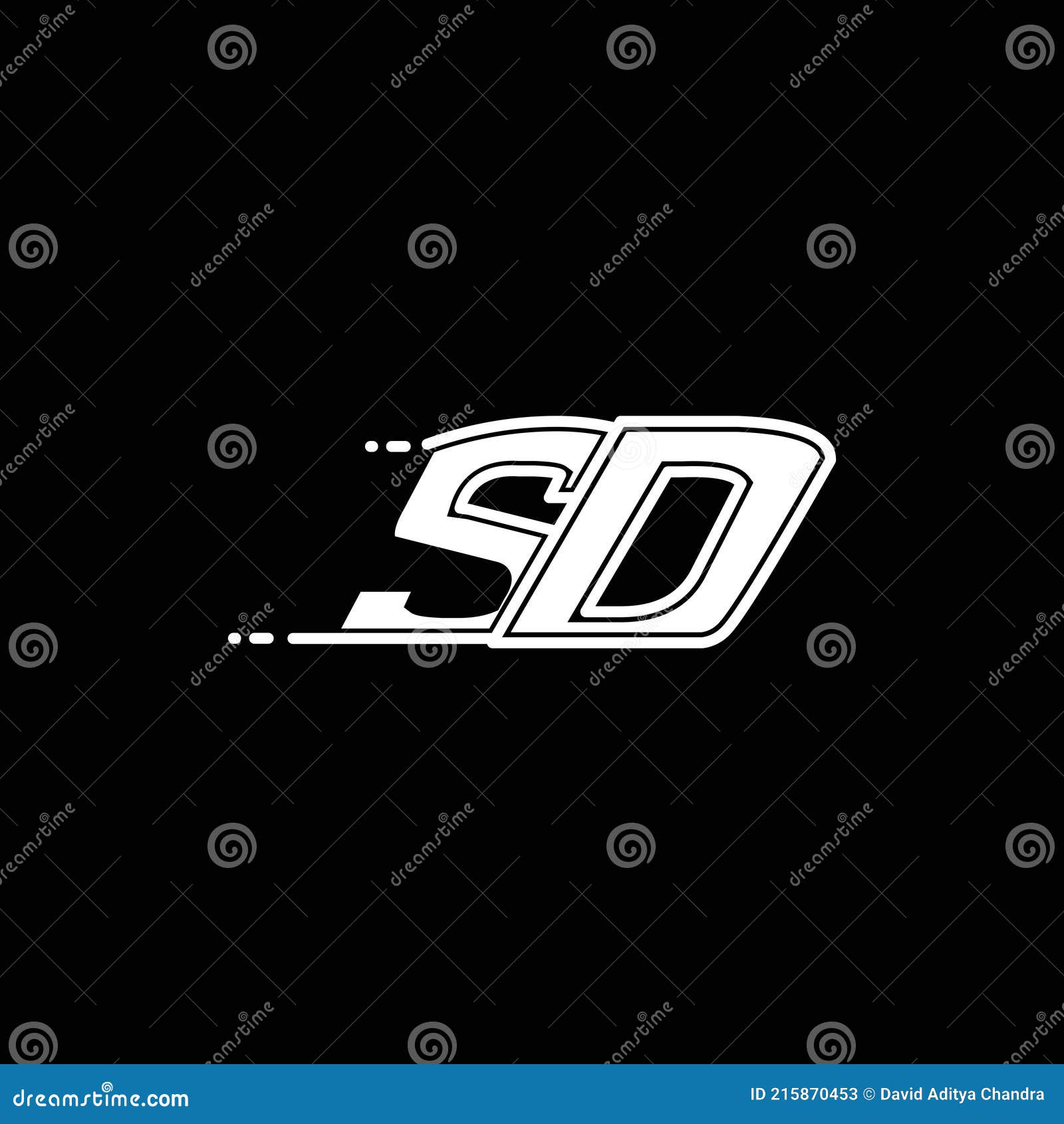 Initial SD Logo Design with Shape Style, Logo Business Branding Stock ...
