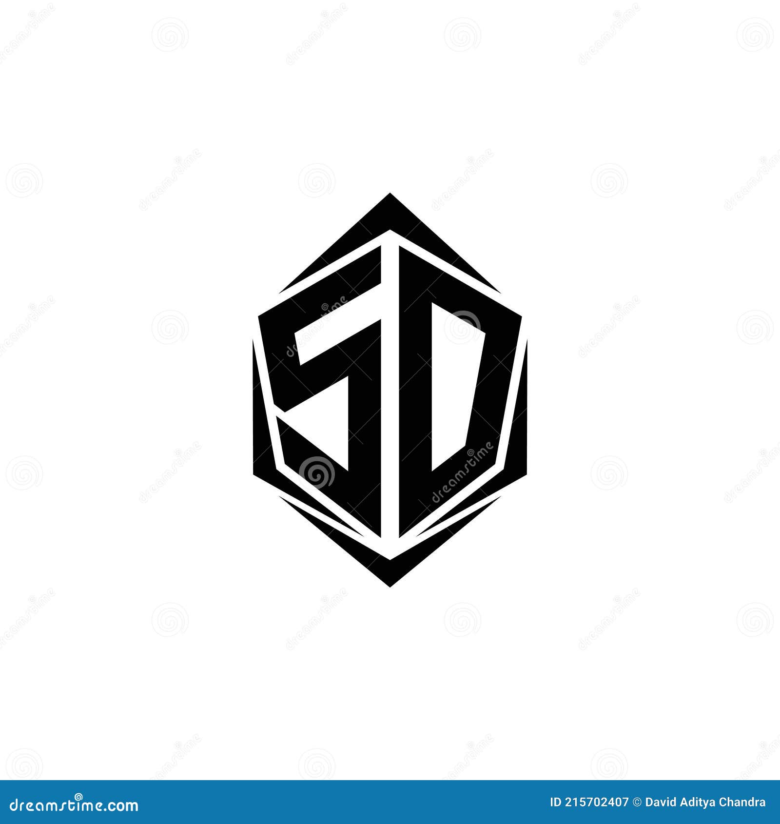 Initial SD Logo Design with Shield Style, Logo Business Branding Stock ...