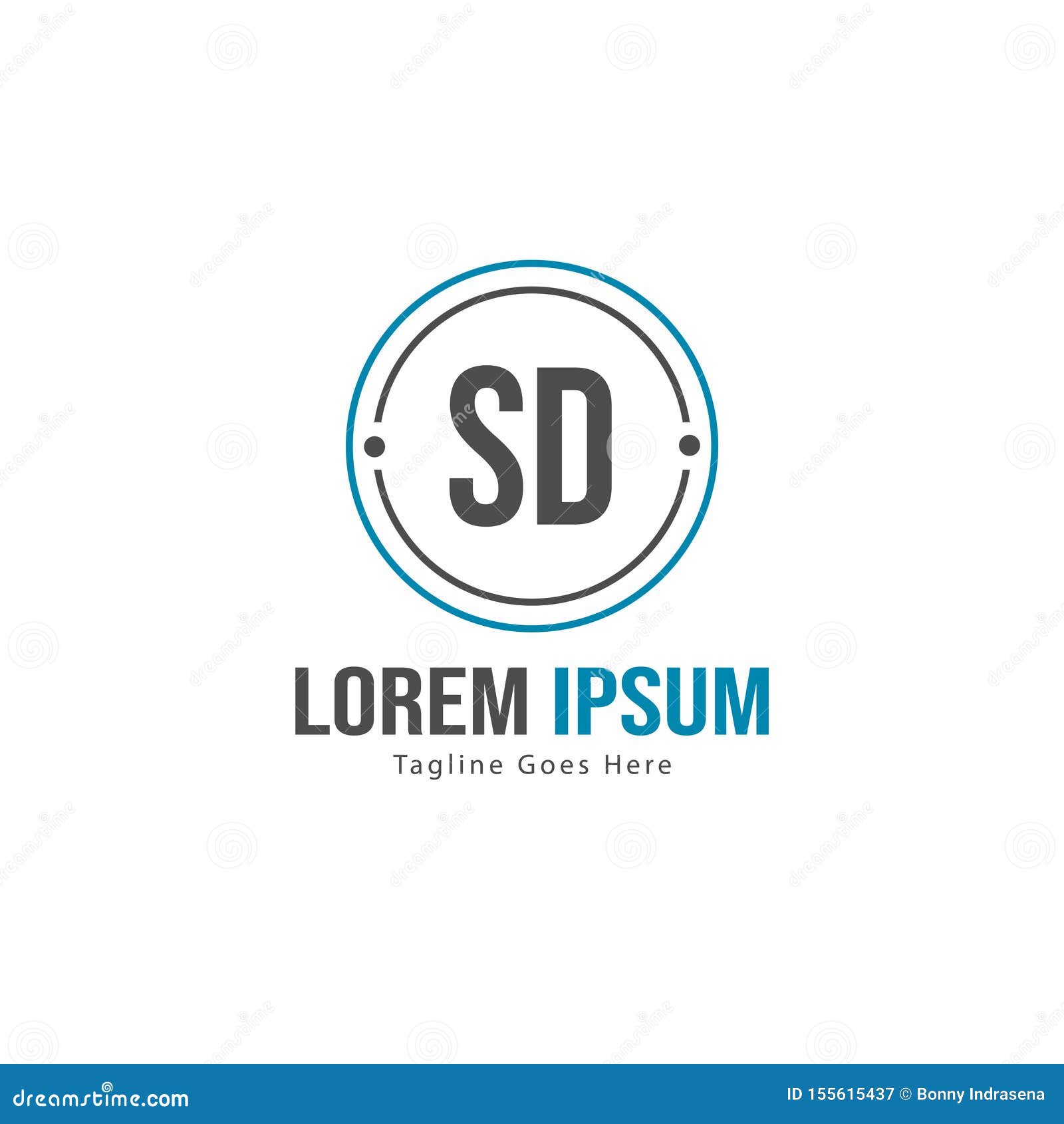 Initial SD Logo Template with Modern Frame. Minimalist SD Letter Logo ...