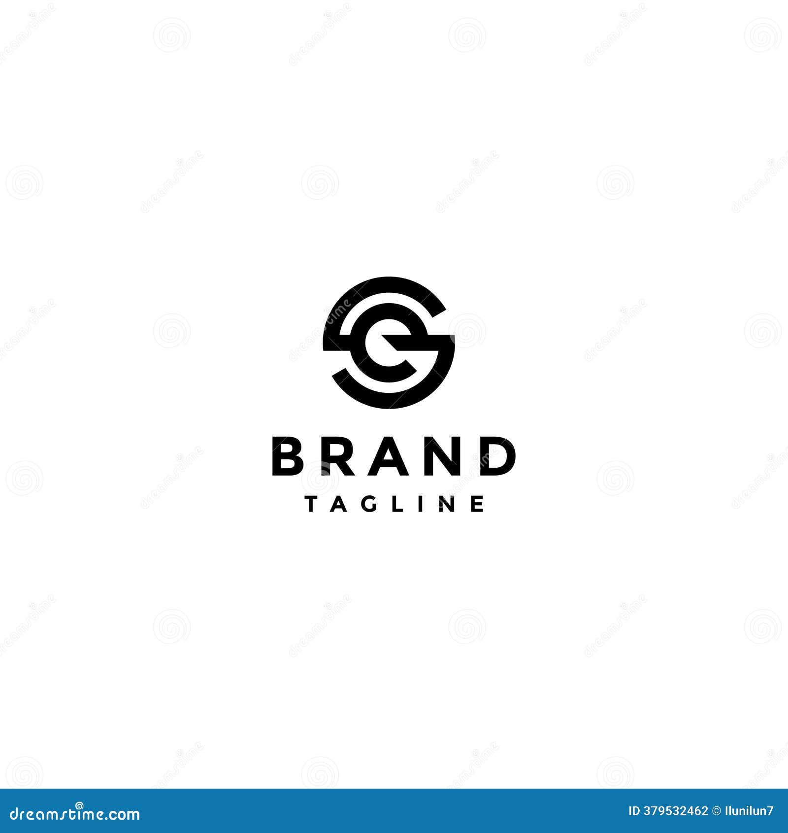CB Circular Letter Logo With Circle Brush Design And Black Background ...