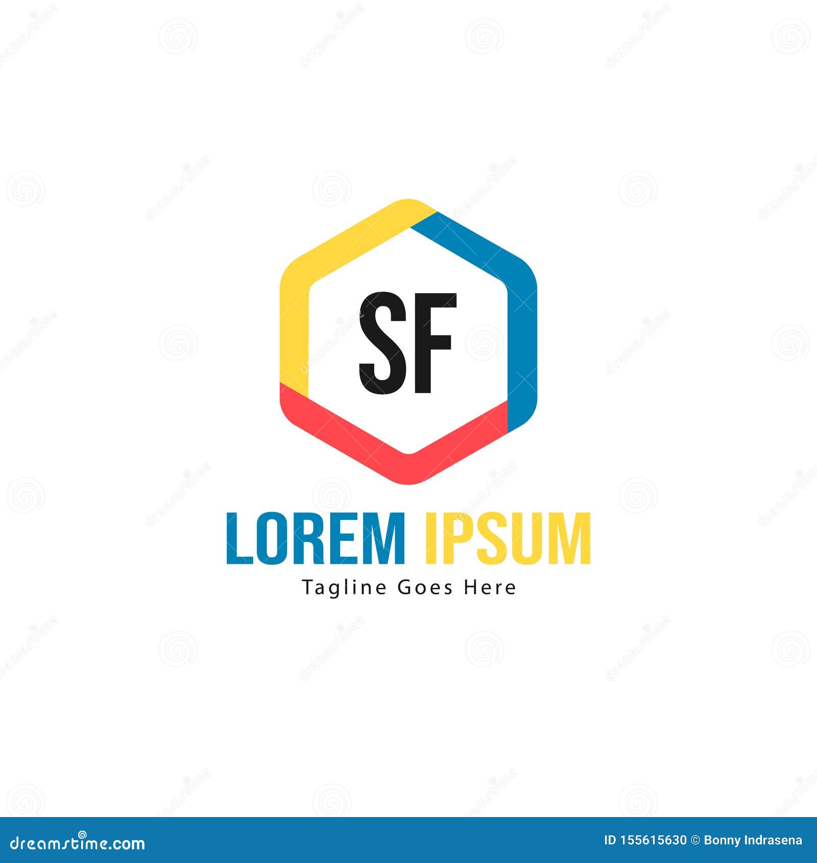 Initial SF Logo Template with Modern Frame. Minimalist SF Letter Logo ...